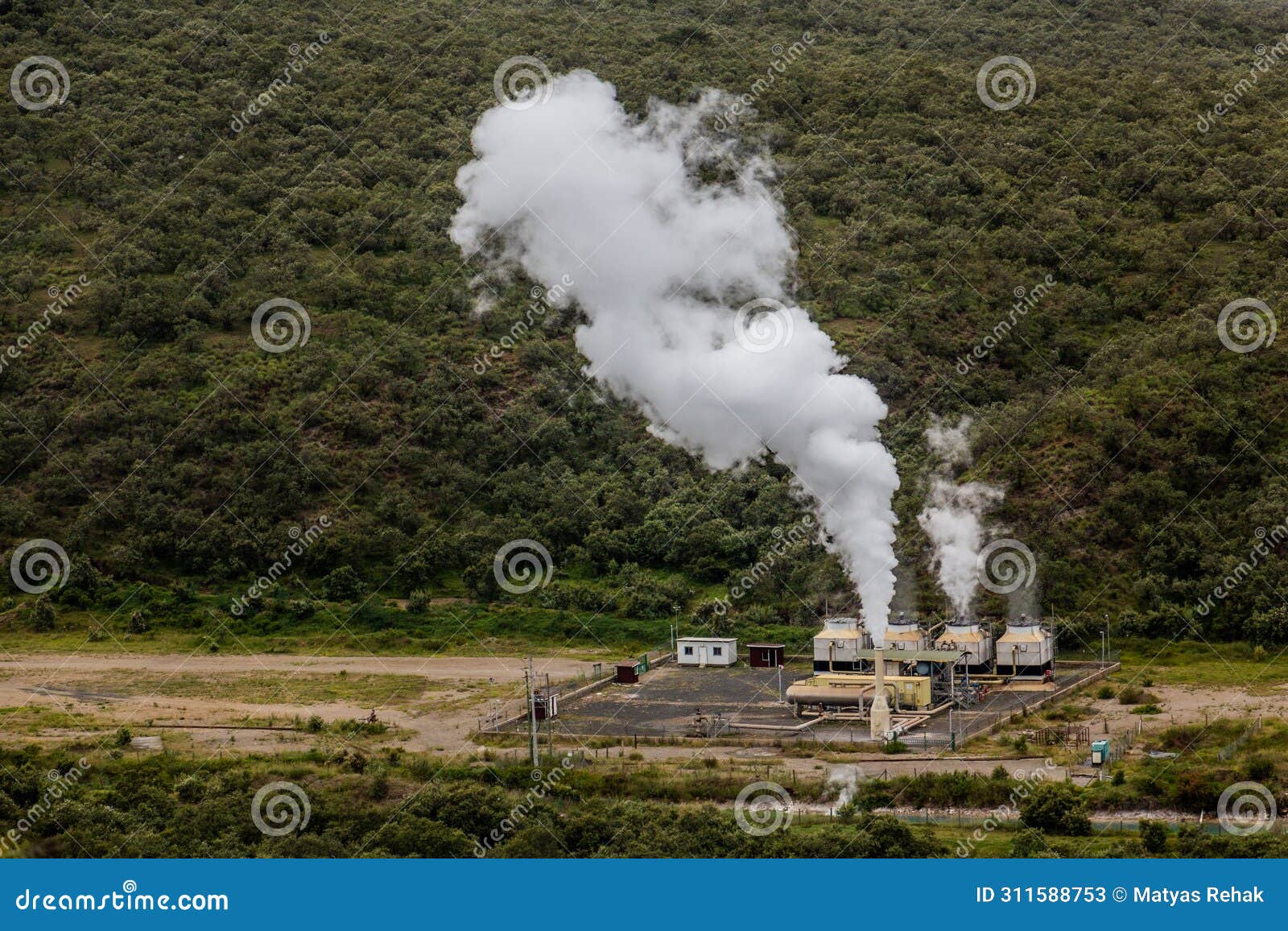 Small Geothermal Power Site in the Hell S Gate National Park, Ken Stock ...