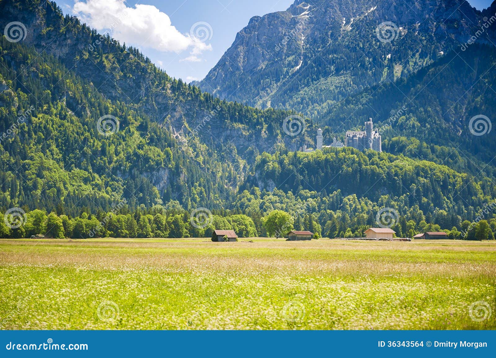 Small German Village Nearby Castle Stock Photo - Image of european ...