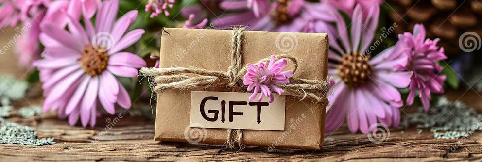 Small Gift Package Envelope with the Word Gift Written Displayed on a ...