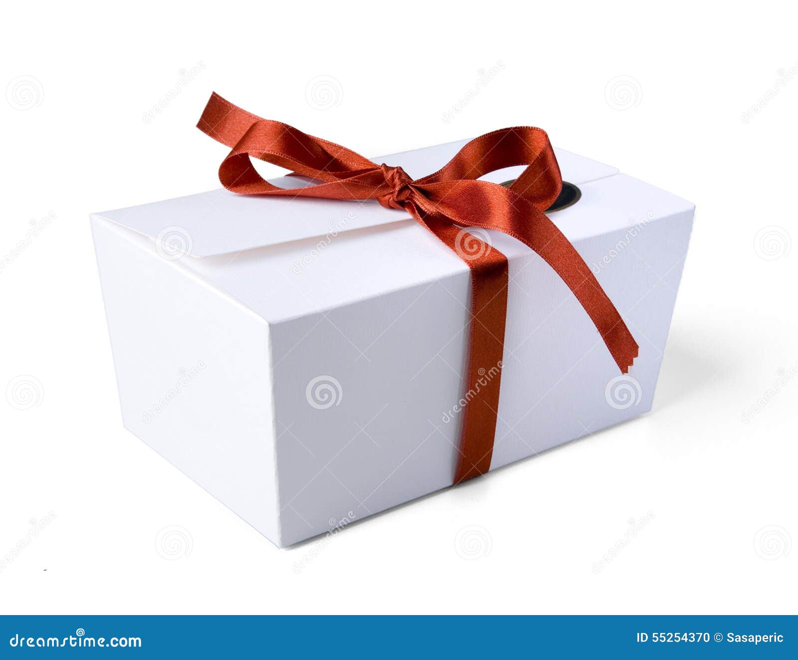 Small Giftbox with Red Ribbon Stock Photo - Image of christmas, wrap ...