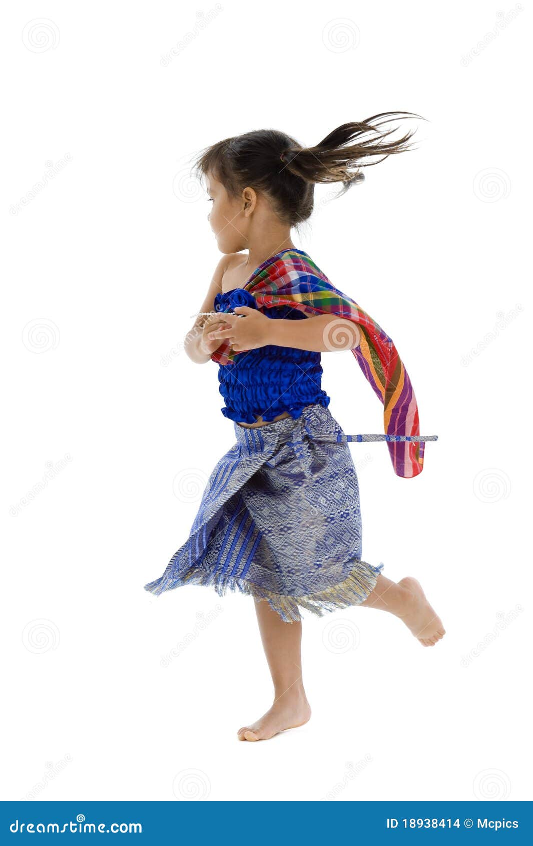 Small Girl with Action Move Stock Photo - Image of person, action: 18938414