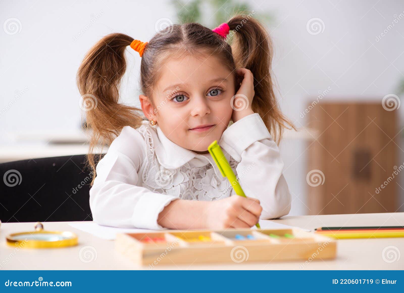 Small Girl in Early Development Concept Stock Image - Image of learning ...