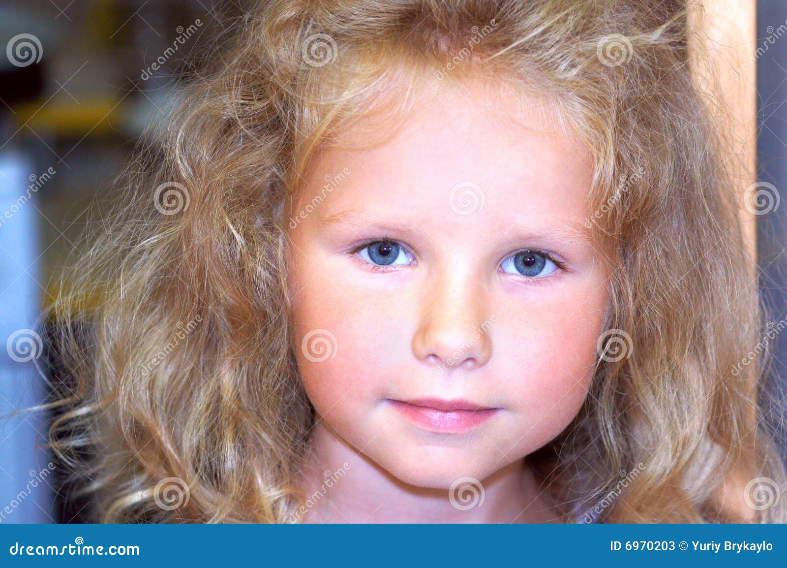 Small girl portrait stock image. Image of little, looking - 6970203