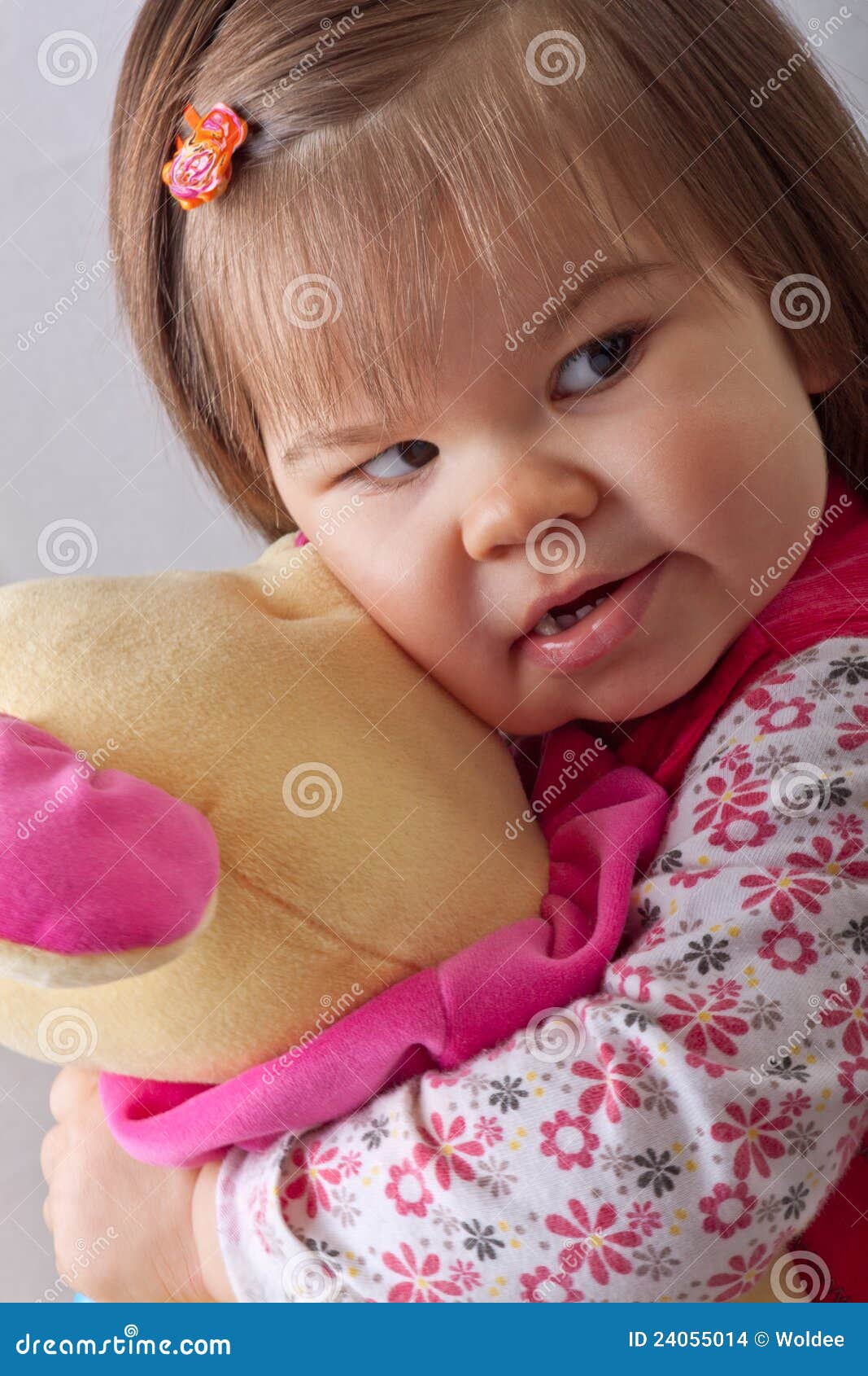 Small girl with the toy stock photo. Image of preschool - 24055014