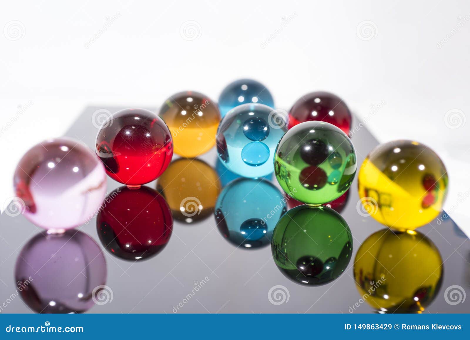 Small Glass Balls in Abstract Macro Composition Stock Image - Image of ...