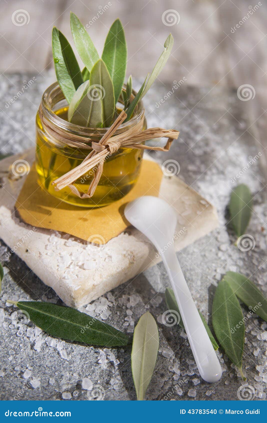 Small Glass Jar Containing Olive Oil Stock Photo - Image of yellow ...