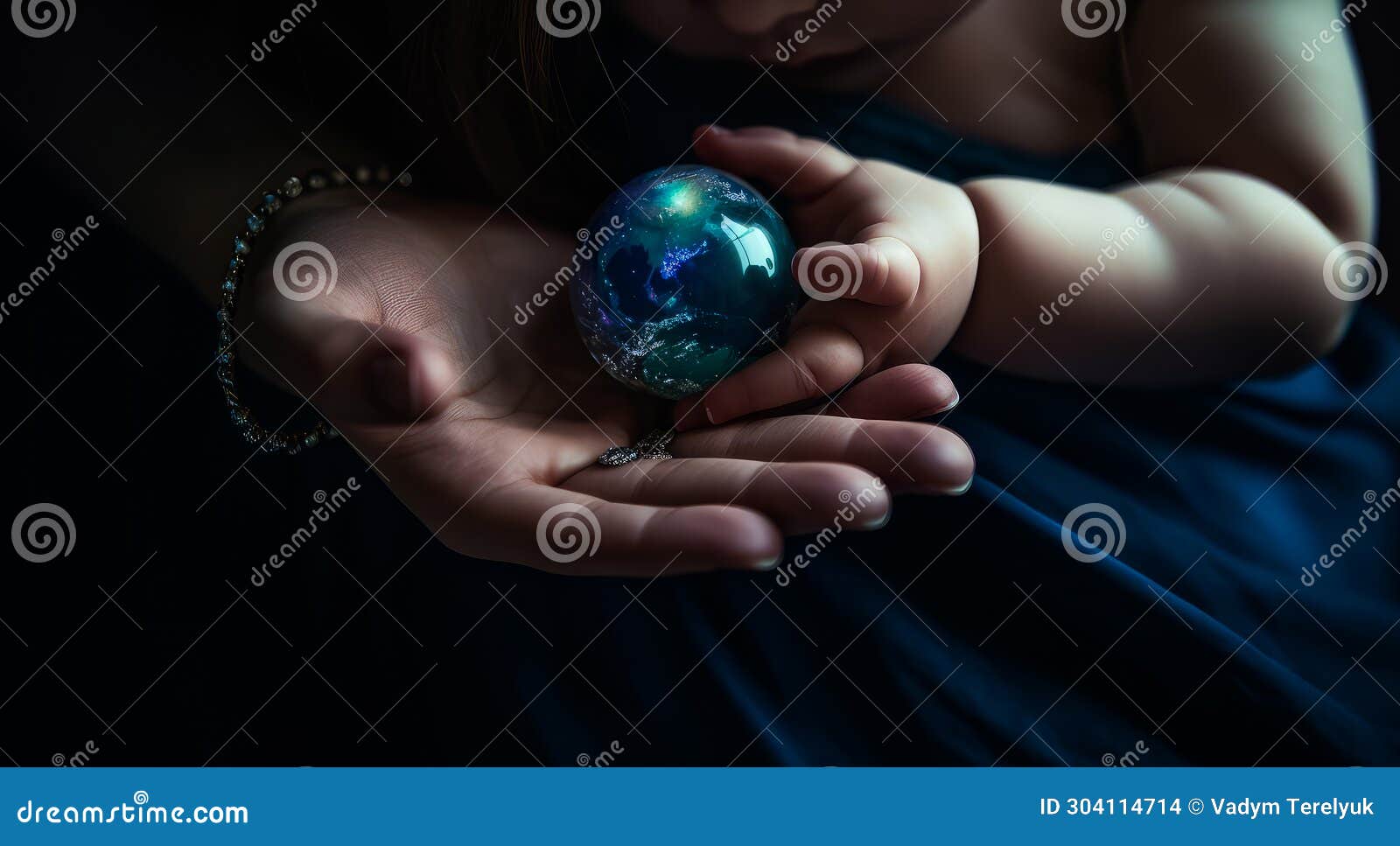Small Globe Holding in Hands. World Sphere in Child Hands Stock ...