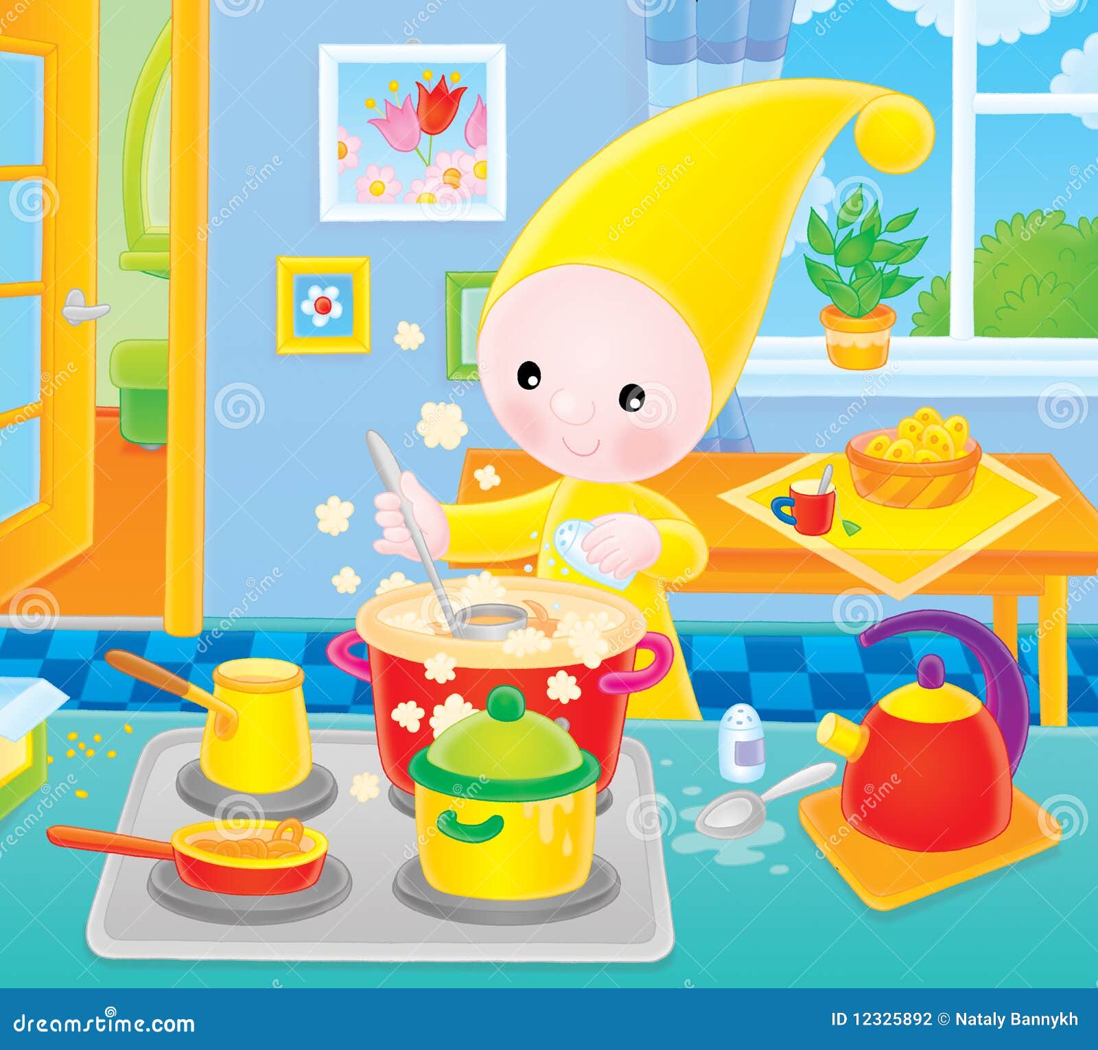 Small gnome - cook stock illustration. Illustration of cartoon - 12325892