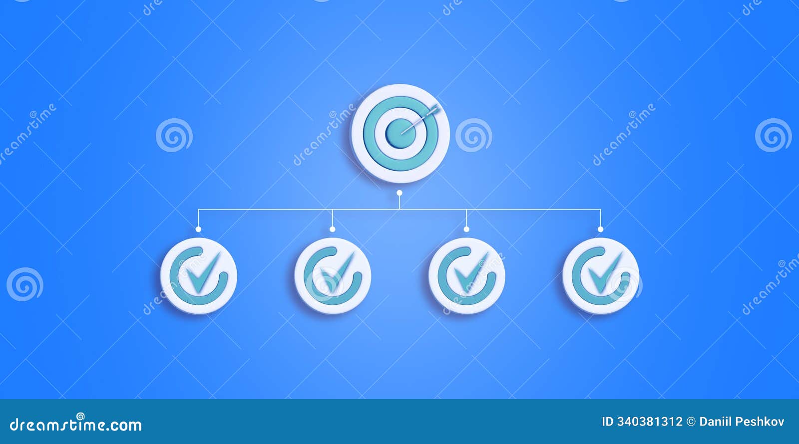 Small Goals To Target Achievement. Successful Project Plan Concept ...