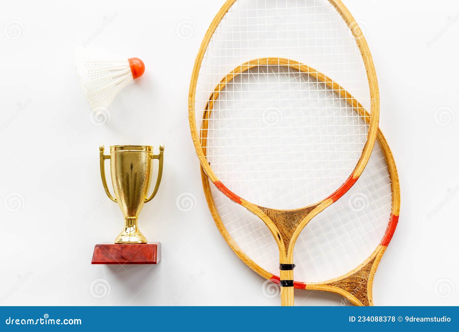 Small Golden Trophy Cup with Rackets and Shuttlecock for Winner, Top ...