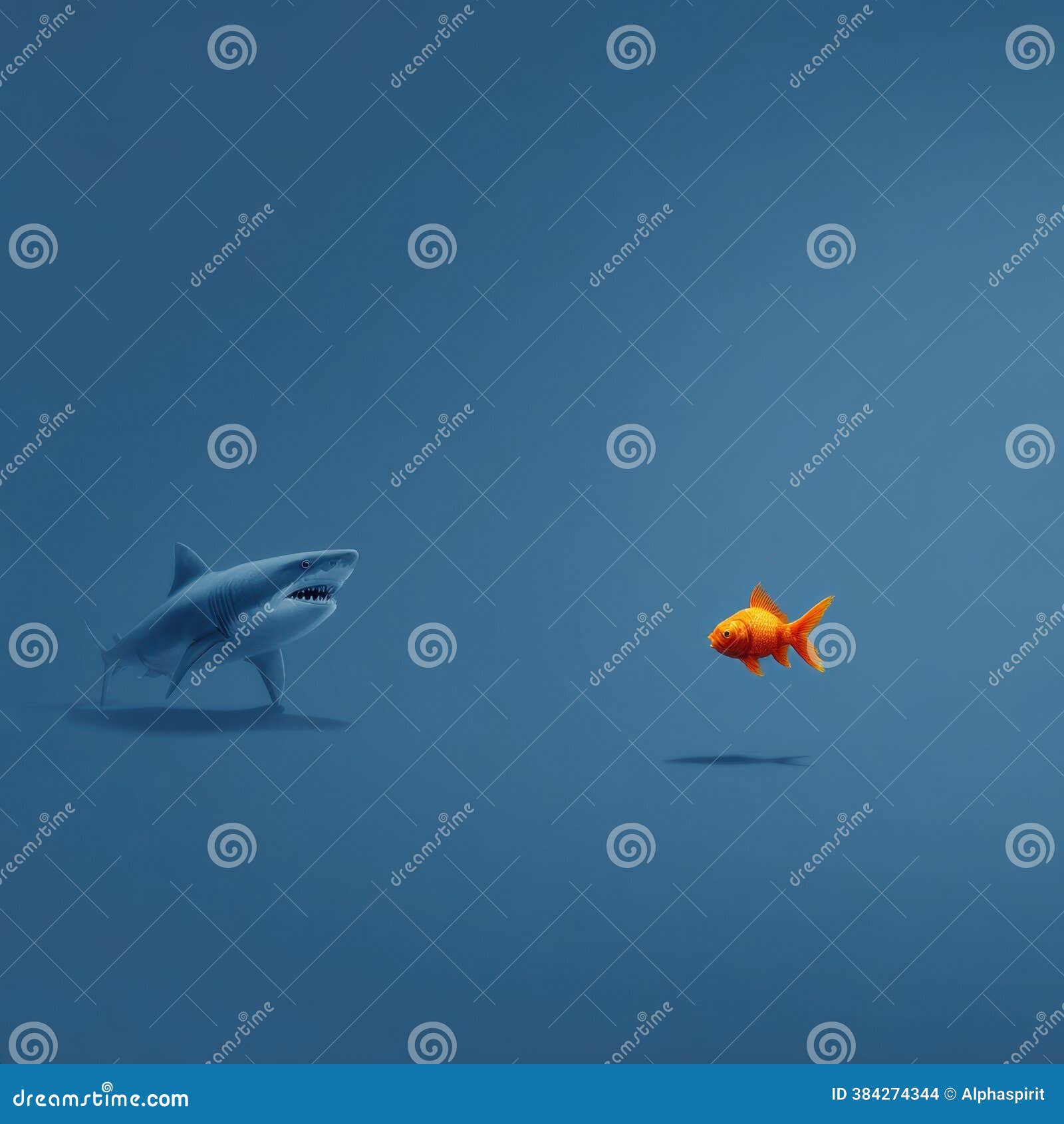Goldfish Shark Vector Illustration | CartoonDealer.com #17784310