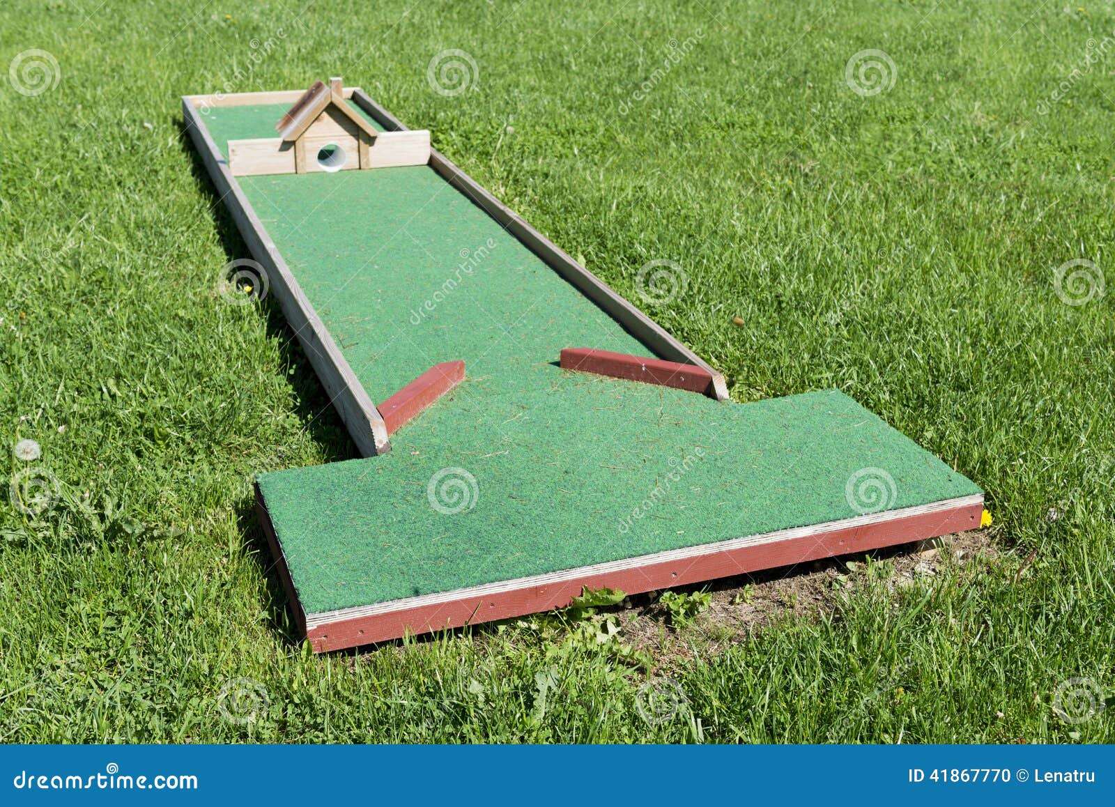 Small Golf Course Built for Children in a Recreational Space. Stock ...