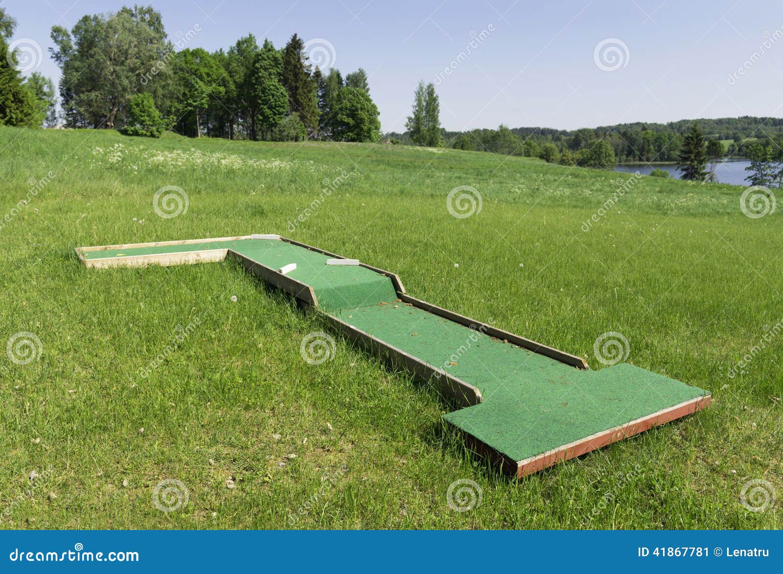 Small Golf Course Built for Children in a Recreational Space. Stock ...
