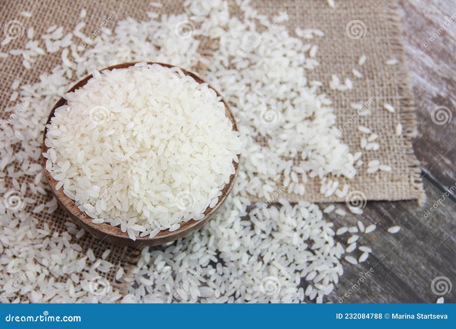 Small Grains of Dry White Rice Stock Photo - Image of organic, nature ...