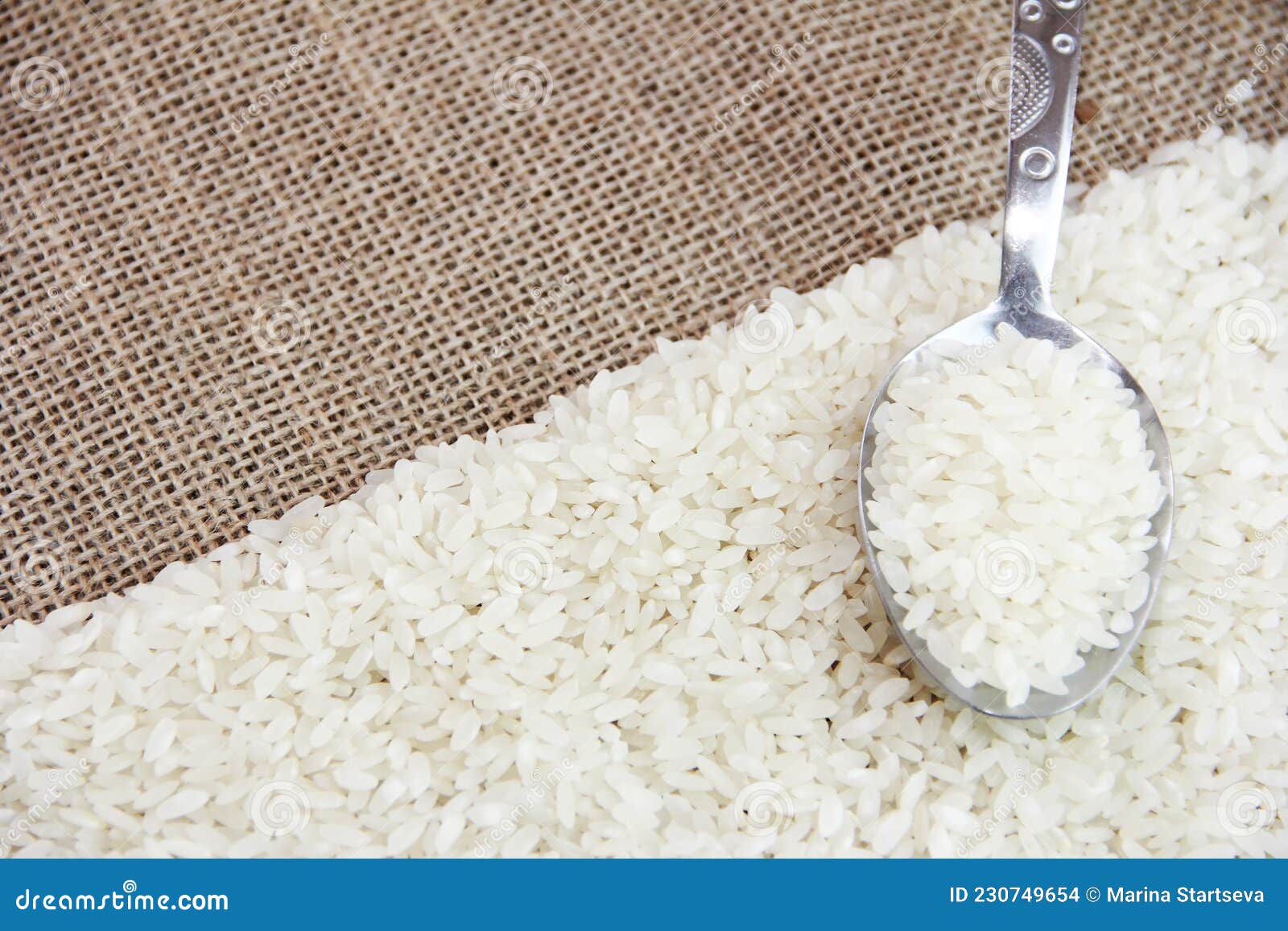 Small Grains of Natural White Rice Stock Photo - Image of asia, natural ...