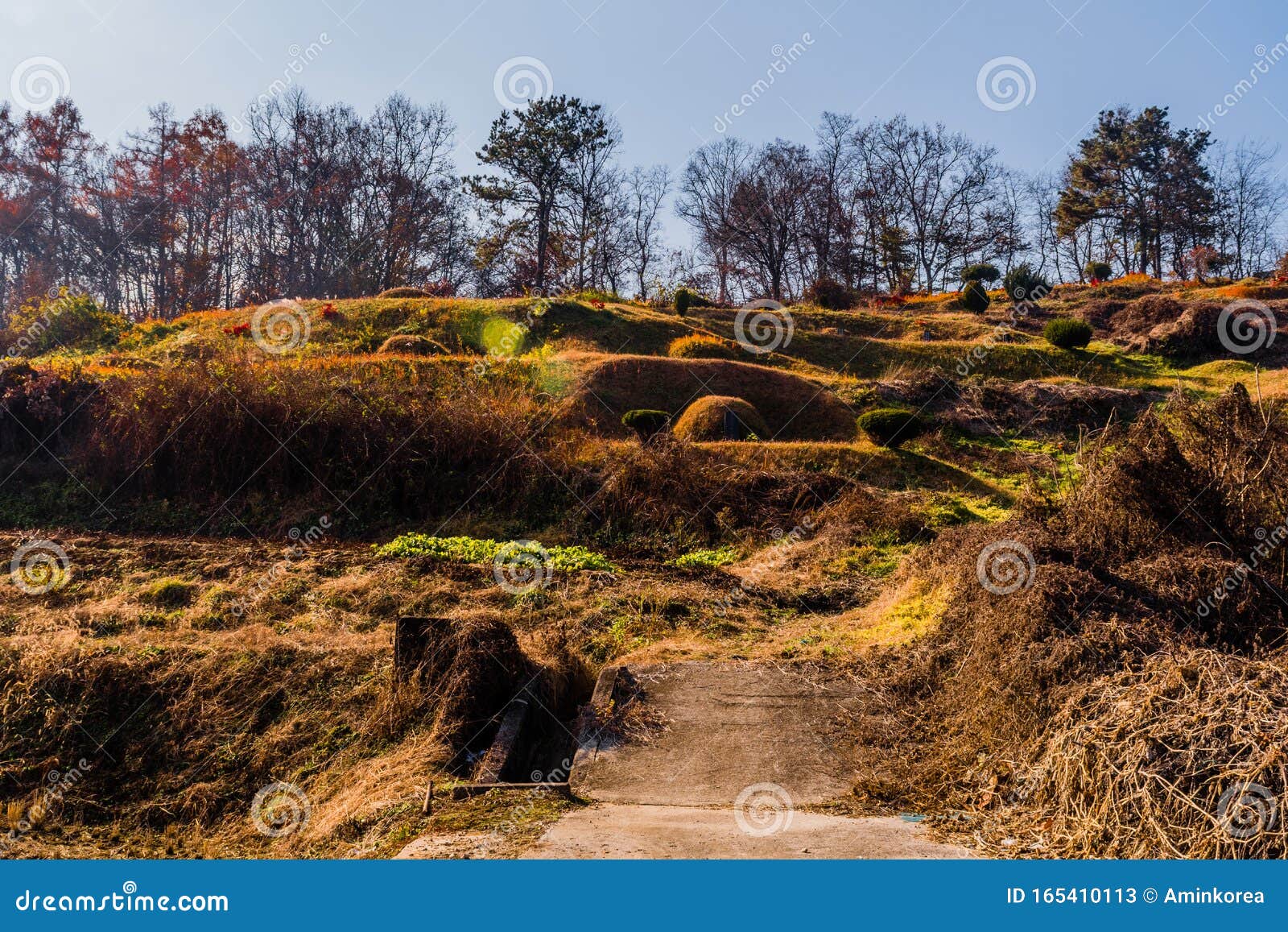 Small Graveyard in Beautiful Fall Colors Stock Image - Image of autumn ...