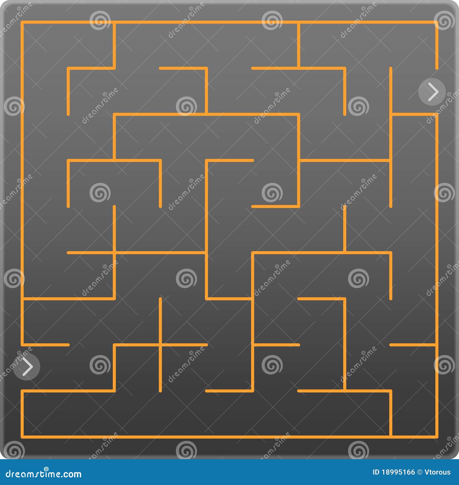 Small gray labyrinth stock vector. Illustration of clue - 18995166