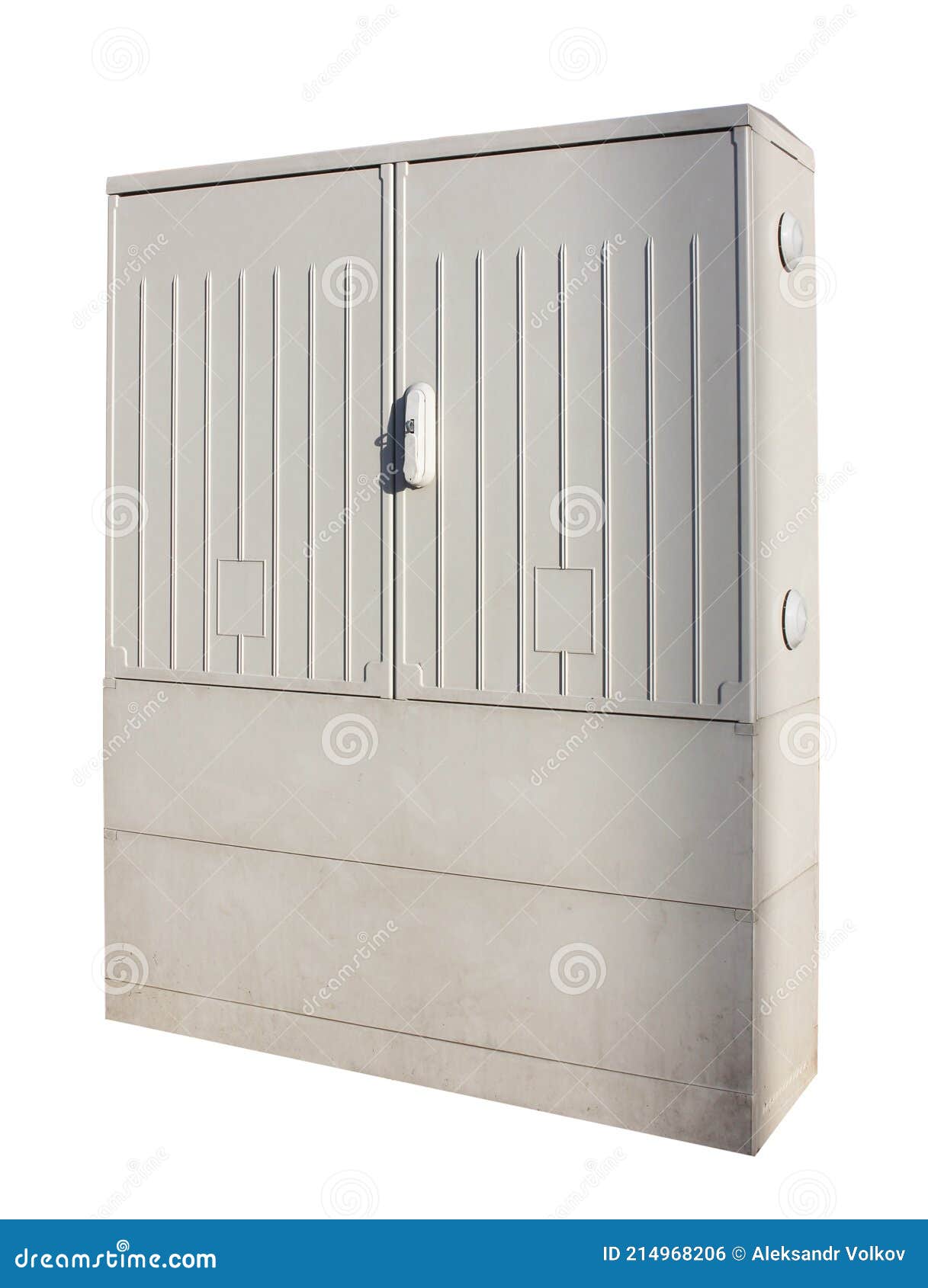 Small Gray Metal Box with Electrical Equipments Isolated Stock Photo ...