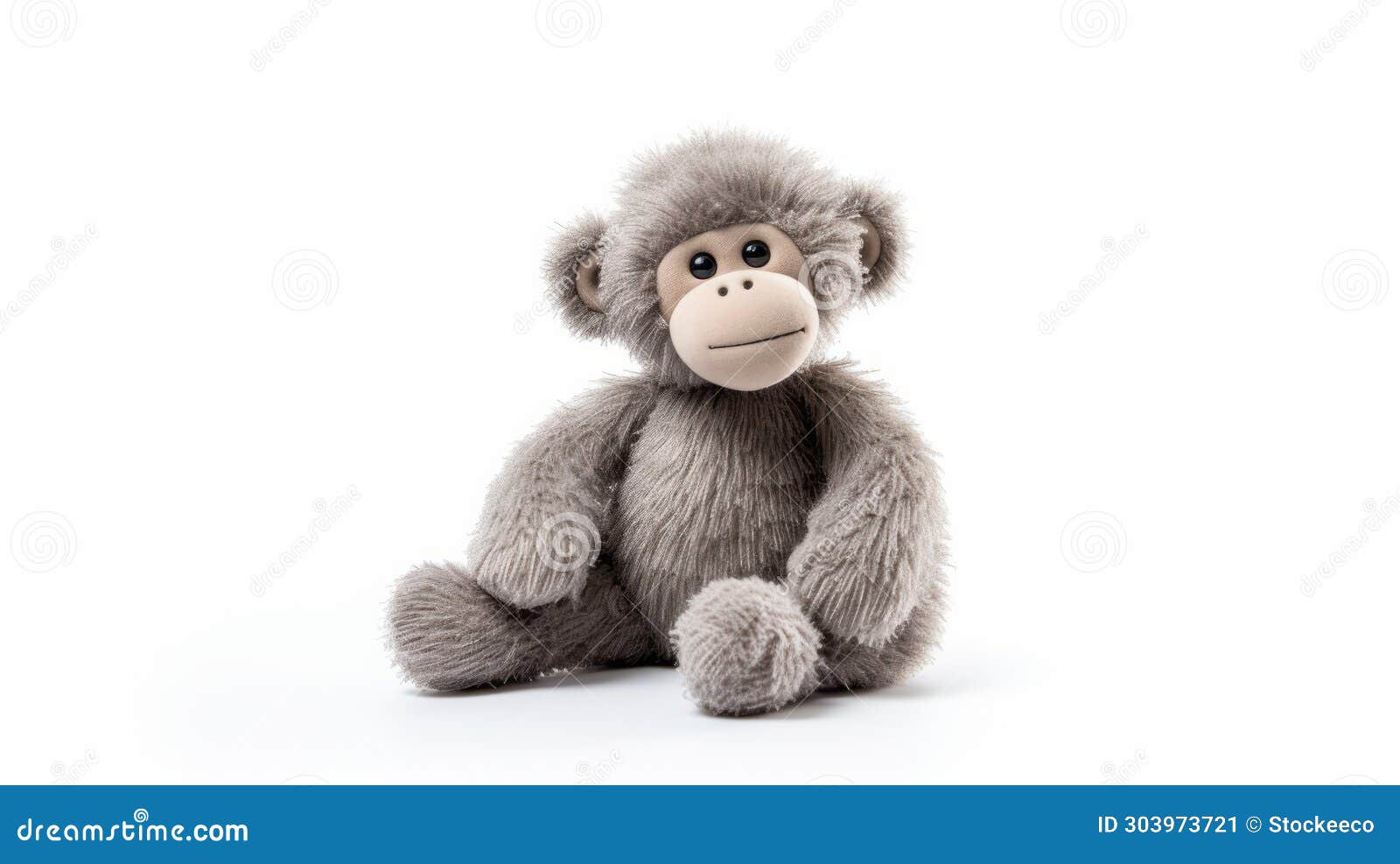 Gray Monkey Stuffed Animal: Tonal Harmony, Bold Coloration, Knitted ...