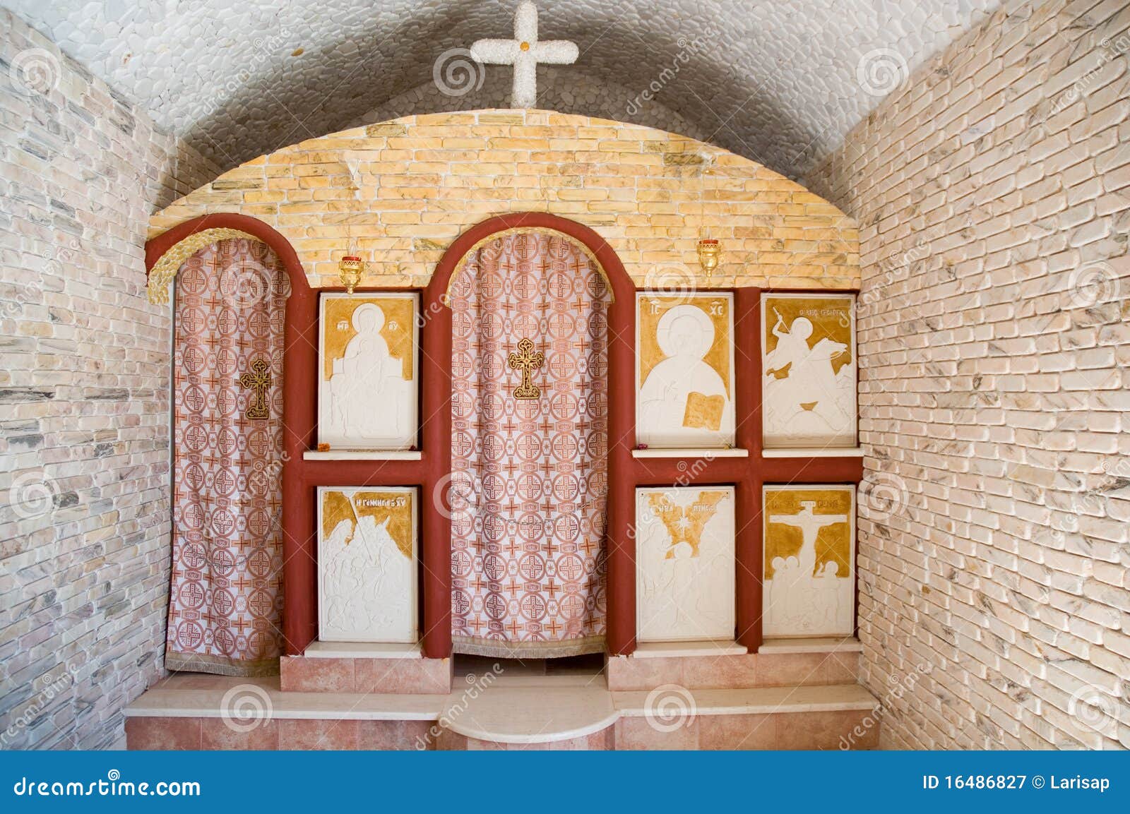 Small greek chapel . stock image. Image of greek, historical - 16486827