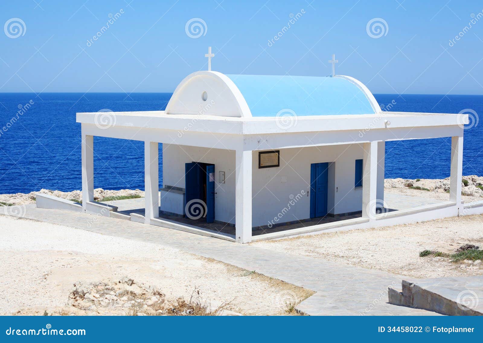 Small greek chapel stock photo. Image of cyprus, europe - 34458022