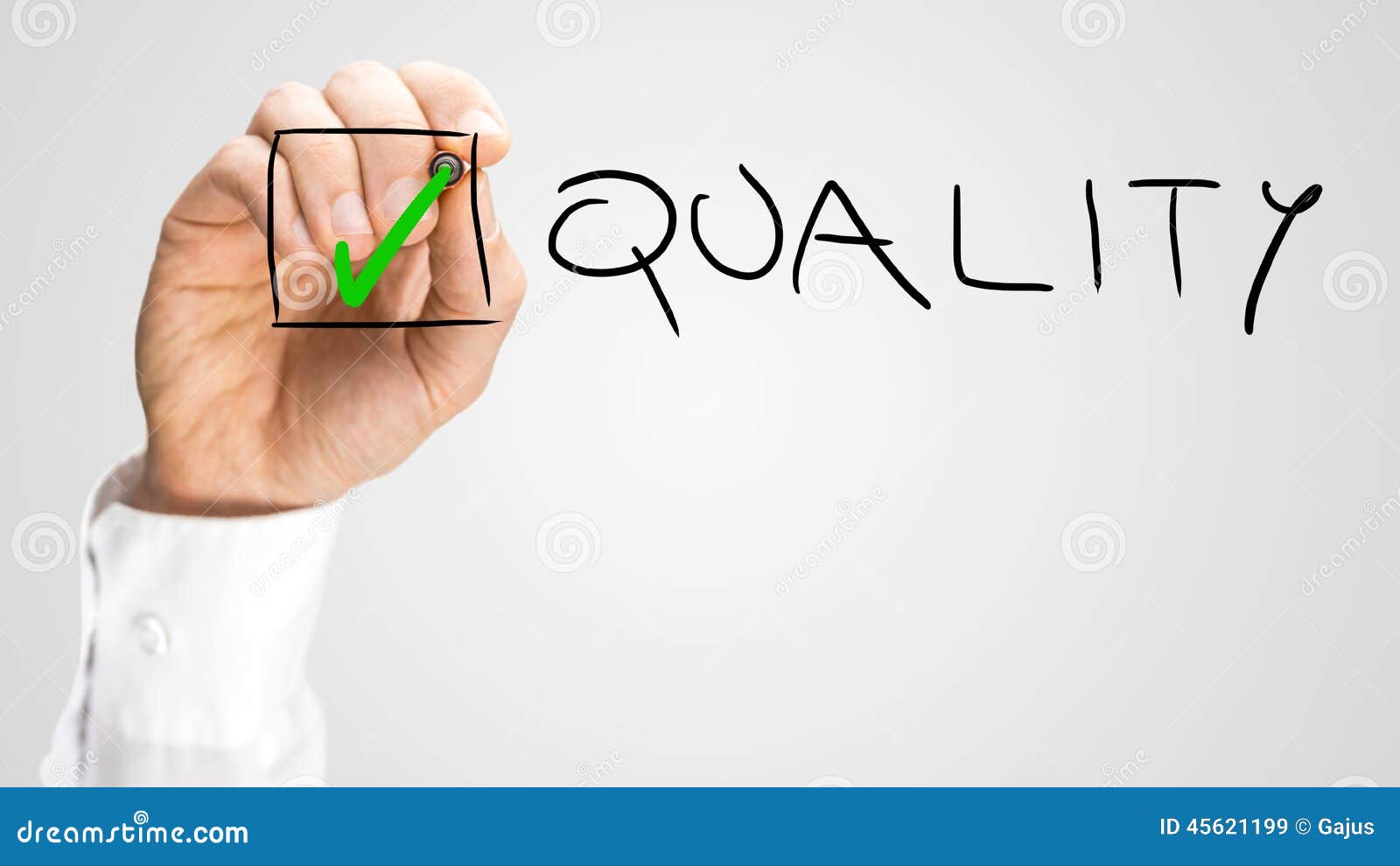Small Green Check Inside Quality Check Box Stock Image - Image of close ...