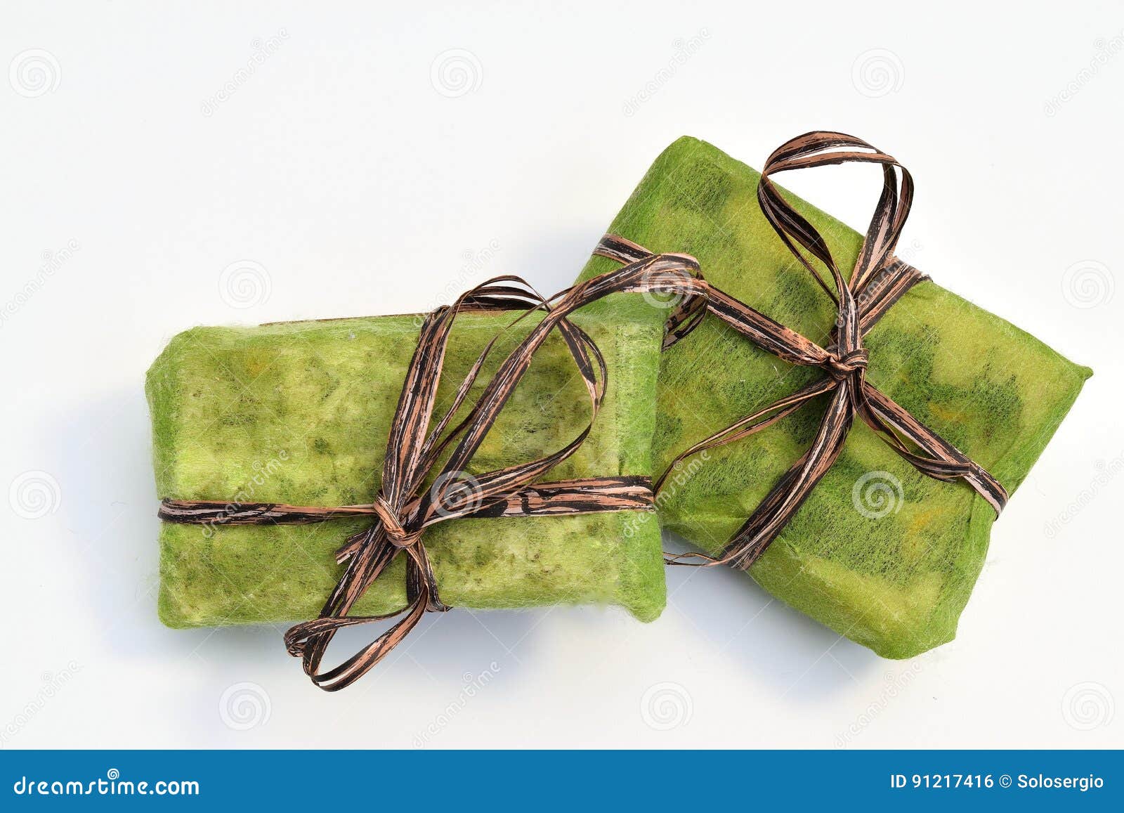 Small green gift boxes stock photo. Image of closeup - 91217416