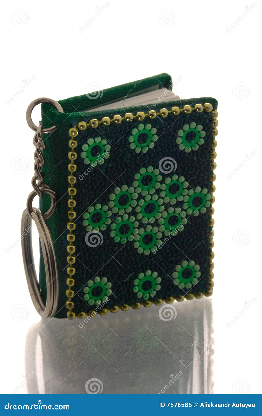 Small green key-ring book stock photo. Image of green - 7578586