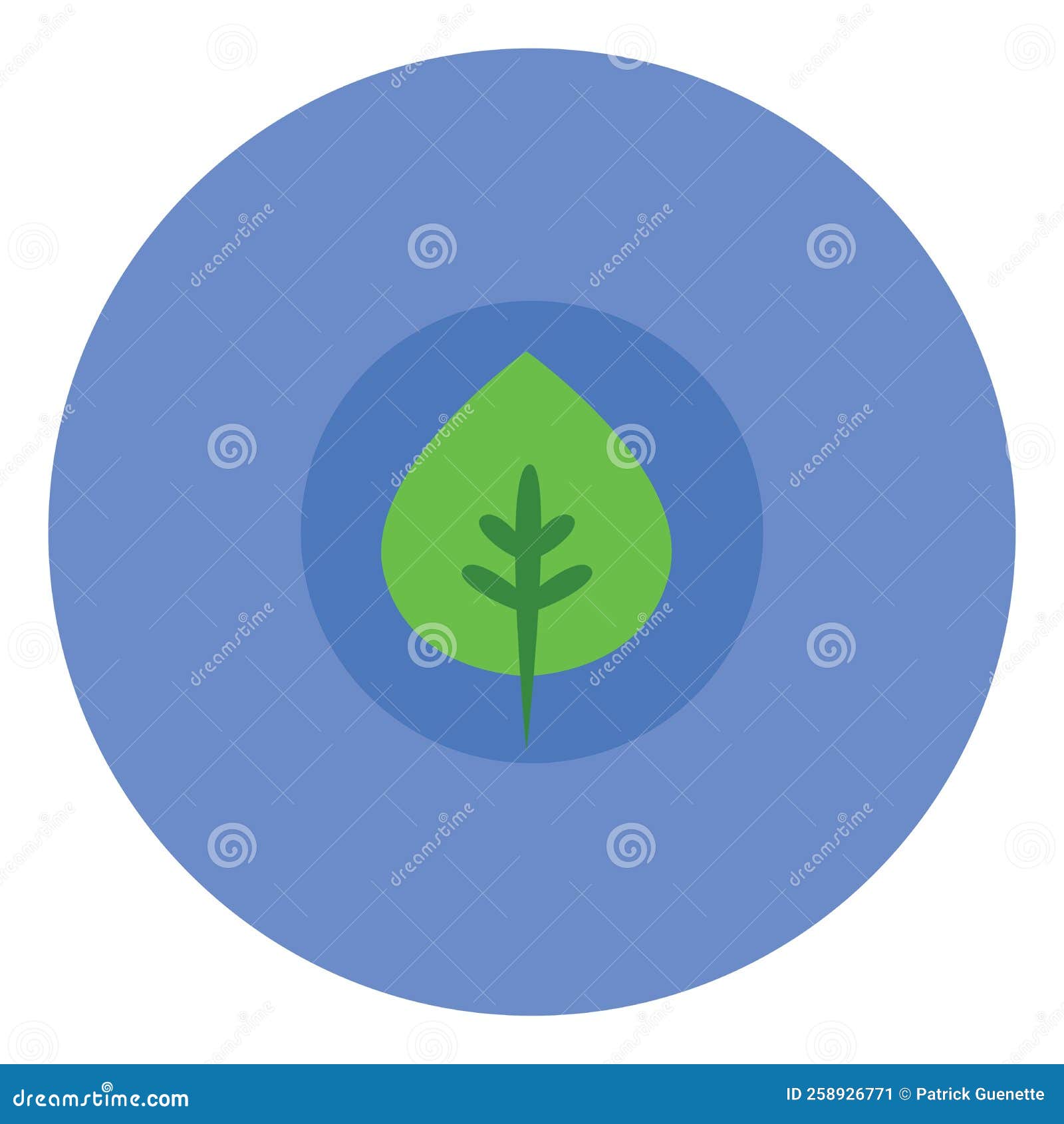 Small green leaf, icon stock vector. Illustration of fresh - 258926771