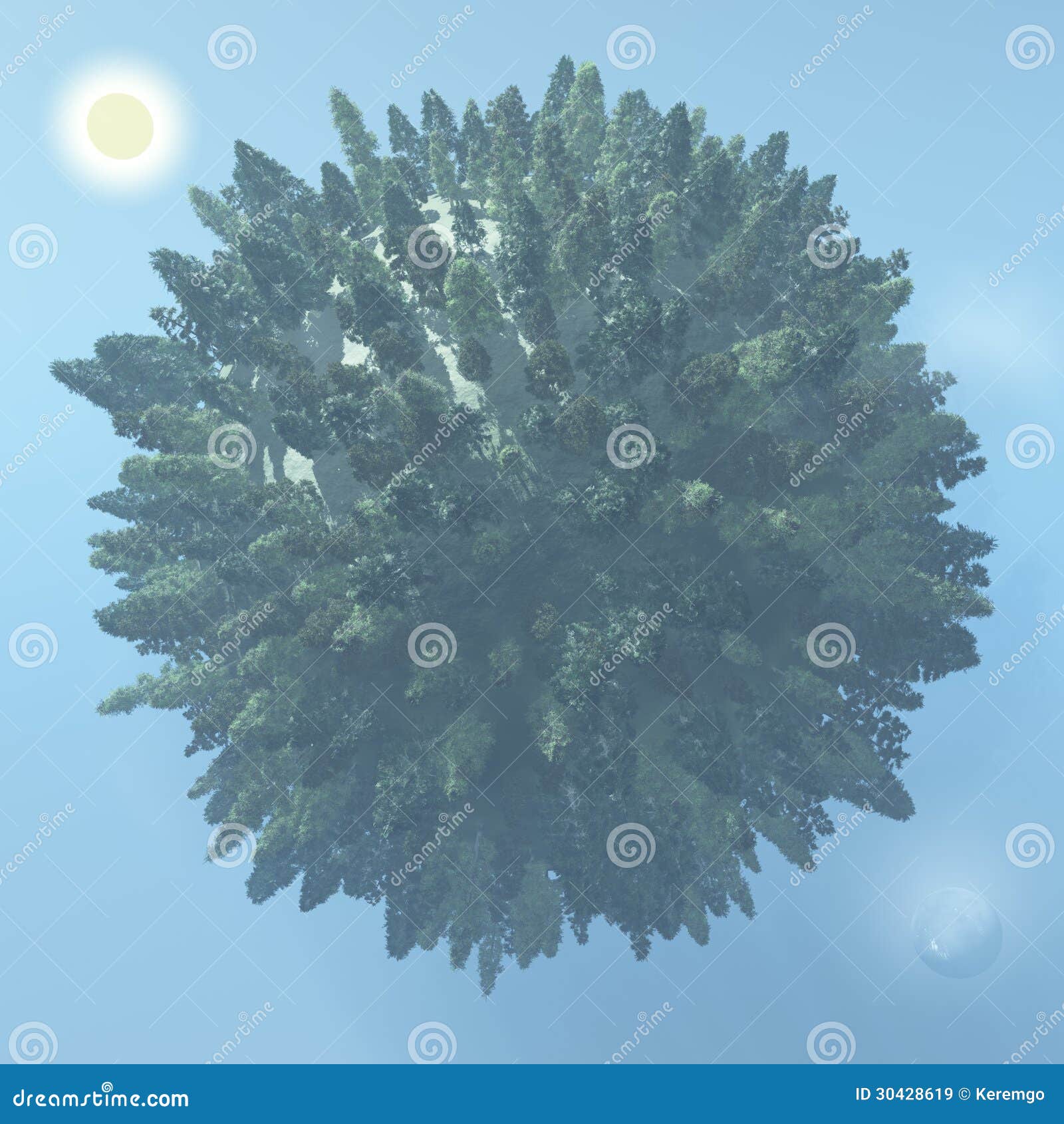 Small Green Planet stock illustration. Illustration of lawn - 30428619