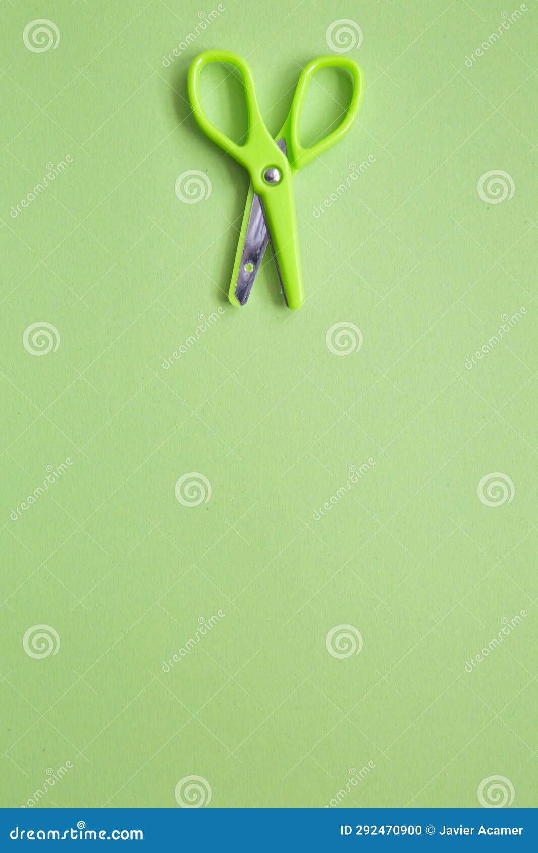 Green Scissors on Pistachio Green Background Stock Photo - Image of ...