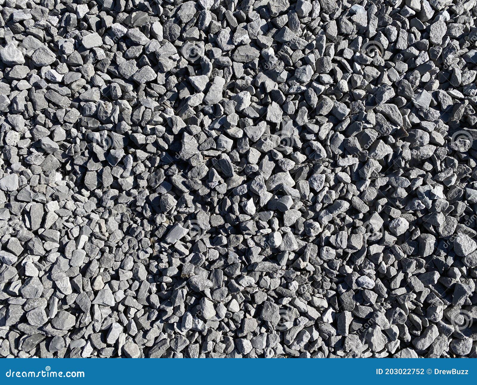 Small Grey Stone Pepple Rocks Overhead View with Deep Shadows and ...