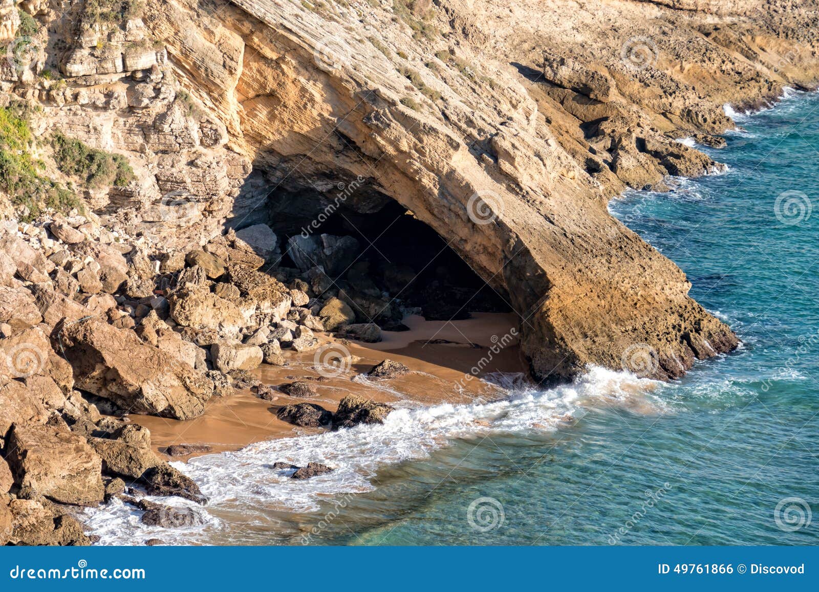 Small Grotto on Beach stock photo. Image of clear, coastline - 49761866