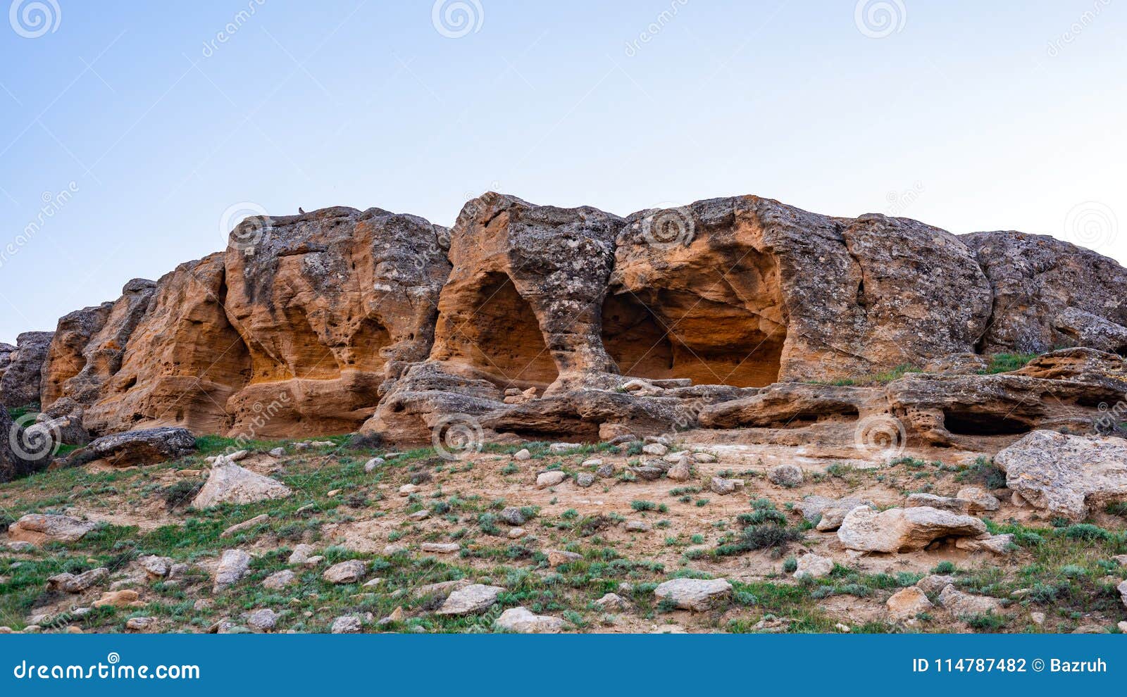 A small grotto in rock stock photo. Image of destination - 114787482