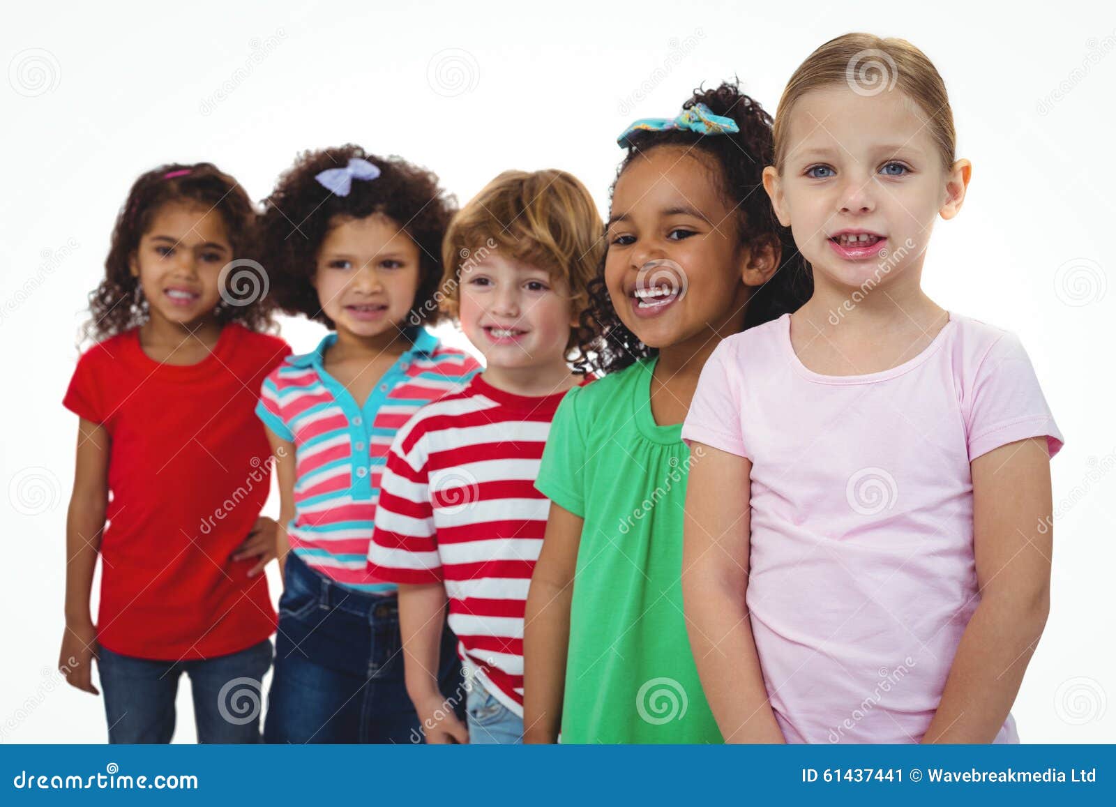 Small Group of Kids Standing Together Stock Image - Image of background ...