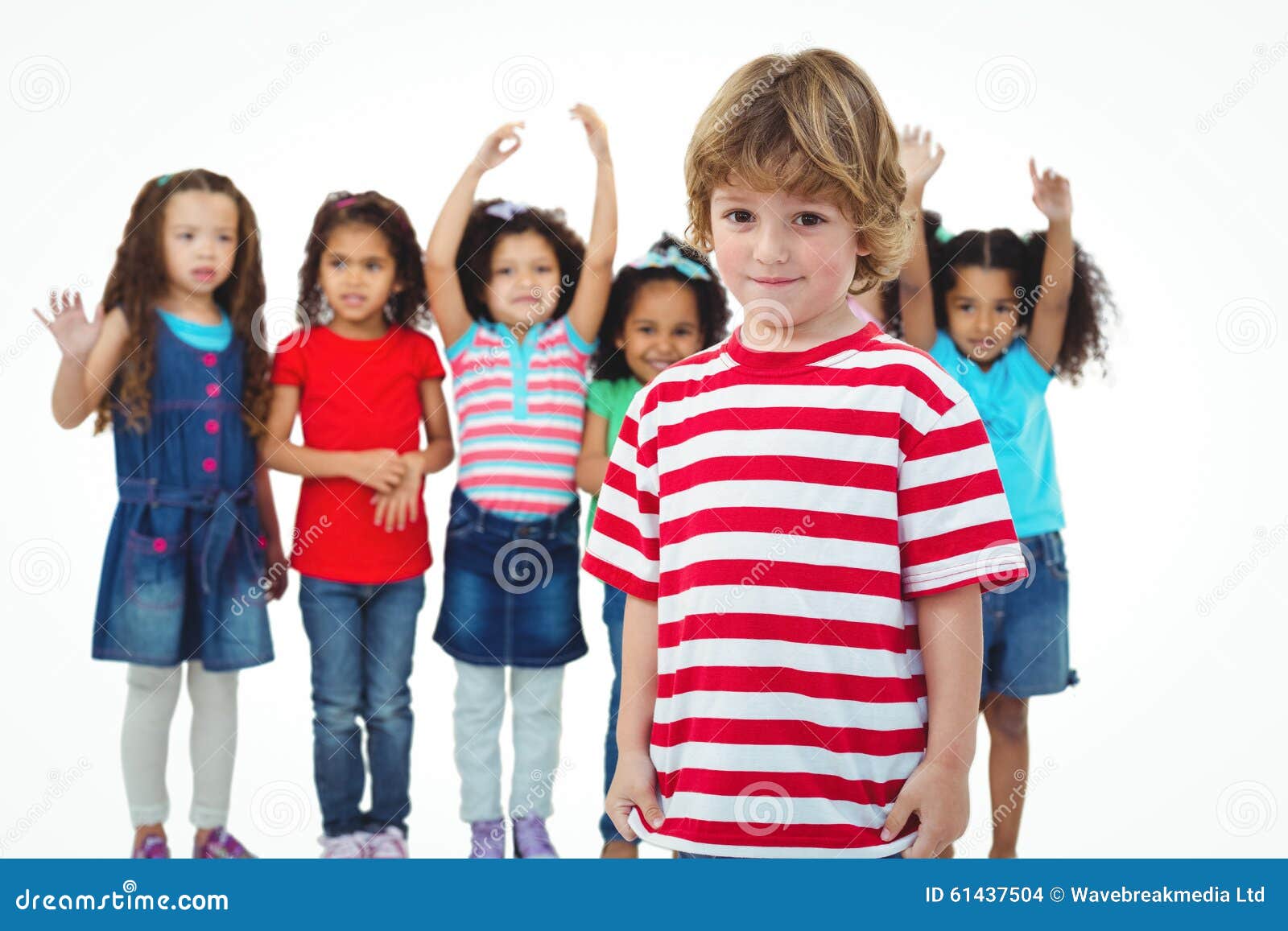 Small Group of Kids Standing Together Stock Photo - Image of background ...