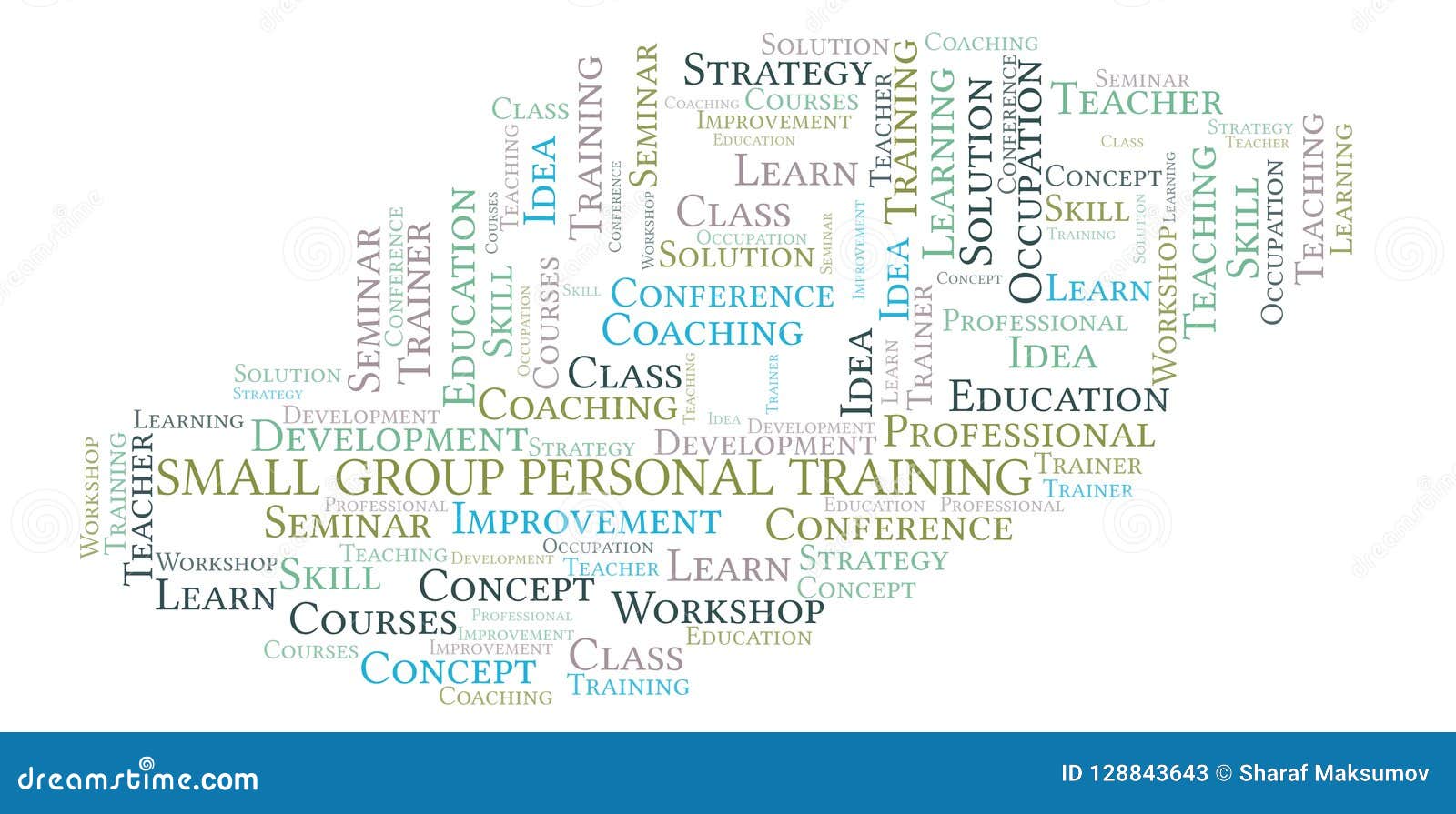 Small Group Personal Training Word Cloud. Stock Illustration ...