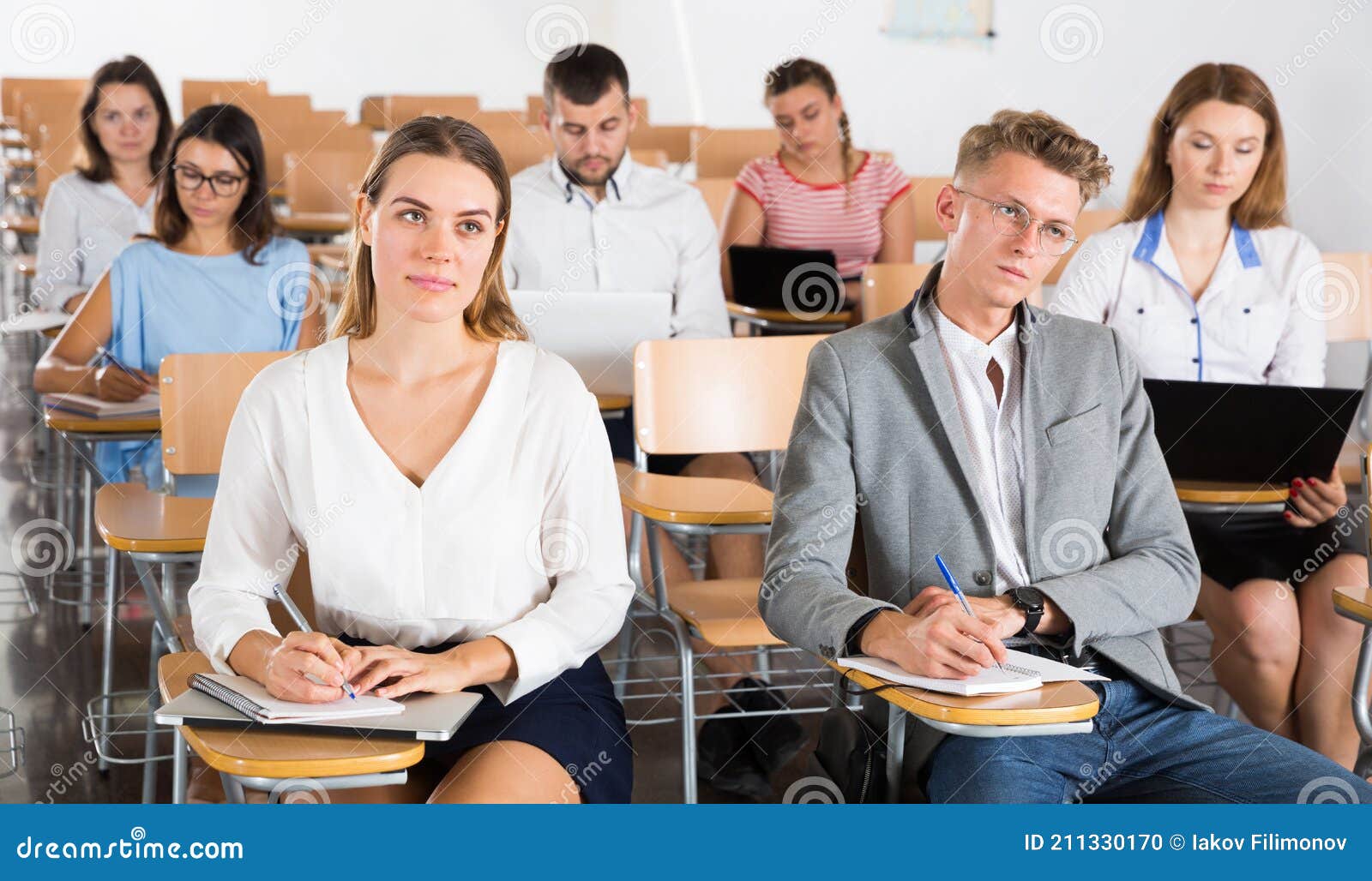 Group of Students on Lecture Stock Photo - Image of educating ...