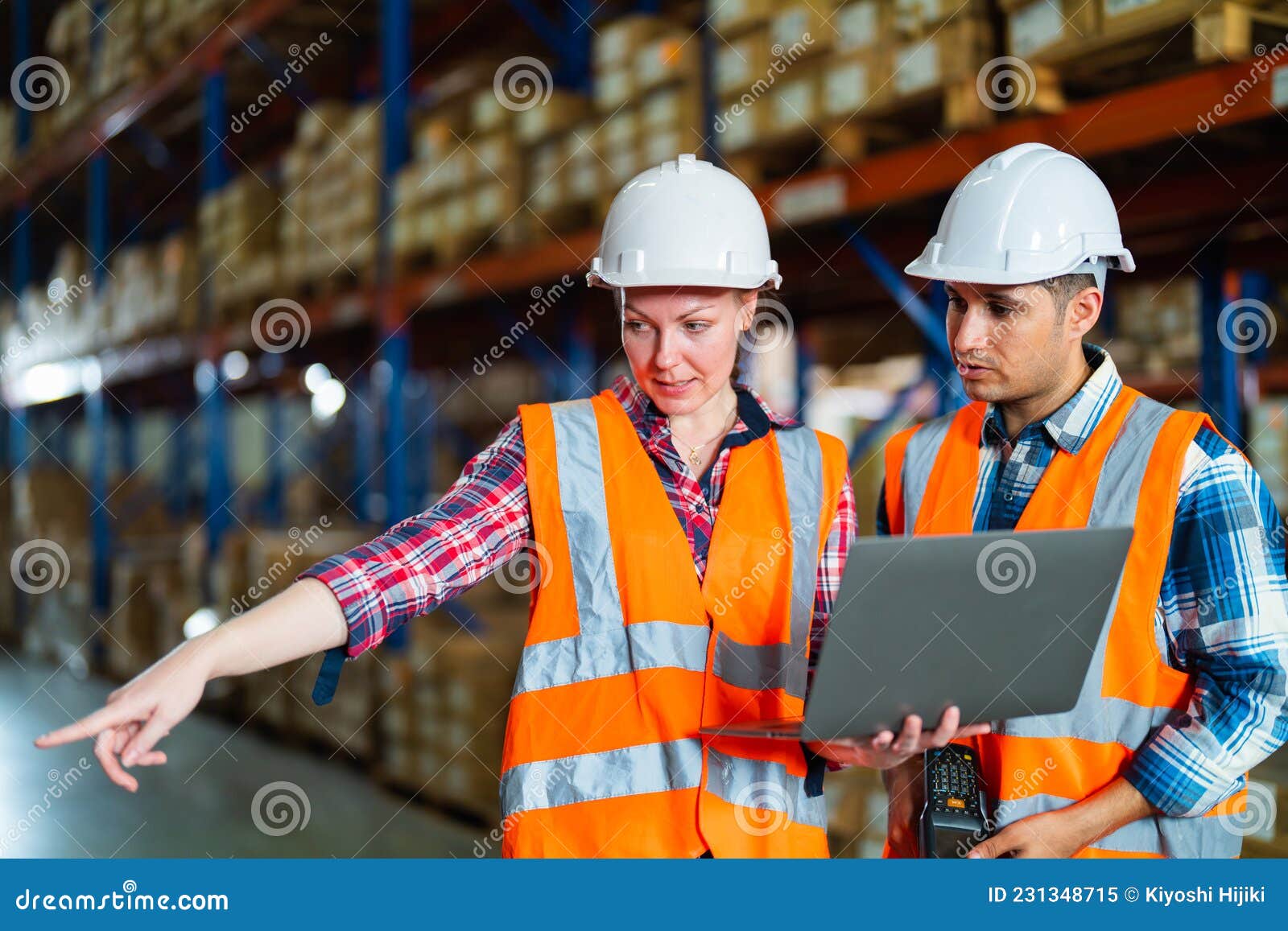 Large Distribution And Logistic Warehouse. Row Of Loading Ramps ...