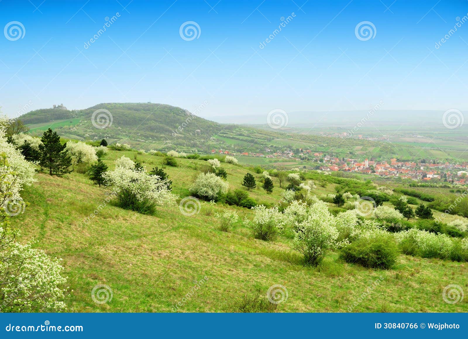 Small Hamlet and Old Castle Stock Photo - Image of highland, hike: 30840766