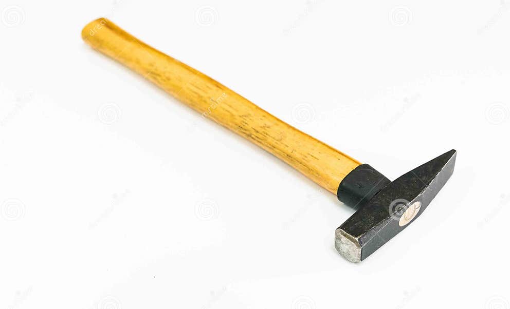 Small Hammer with Wooden Handle Stock Photo - Image of hardware, force ...