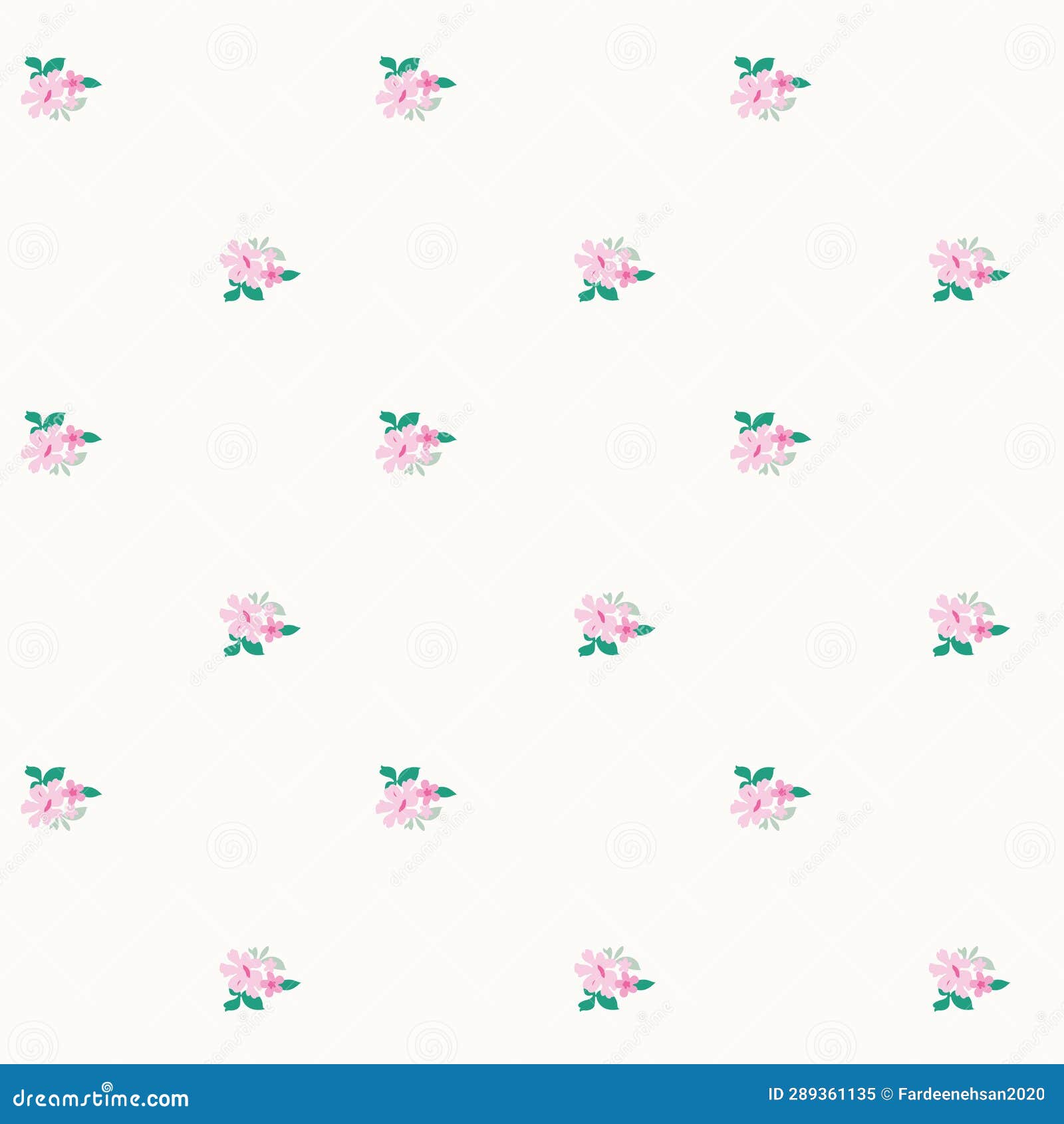 Small Hand Drawn Floral Seamless Pattern Stock Illustration ...