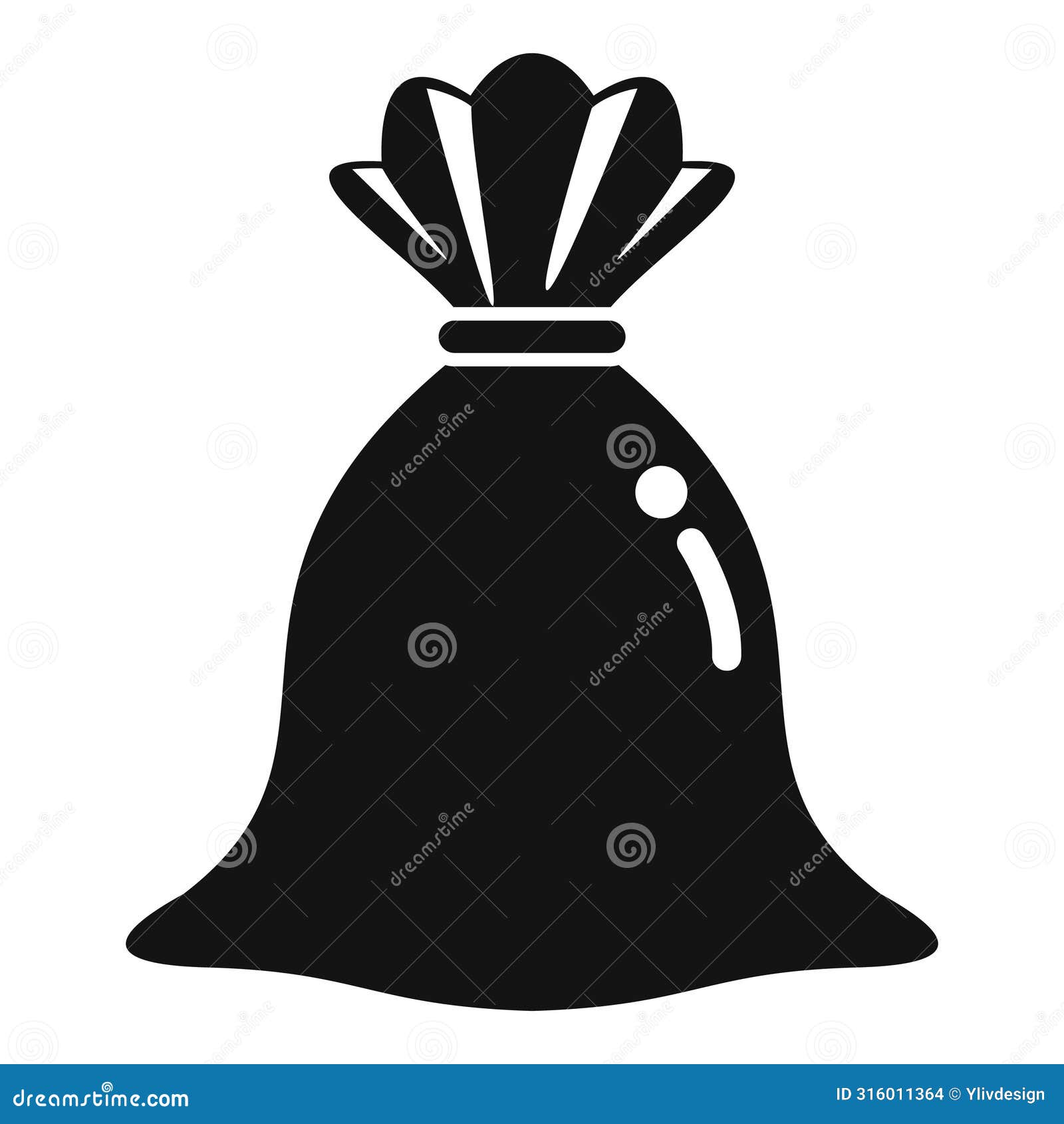 Small Handle Bag of Trash Icon Simple Vector. Eco Sack Stock ...