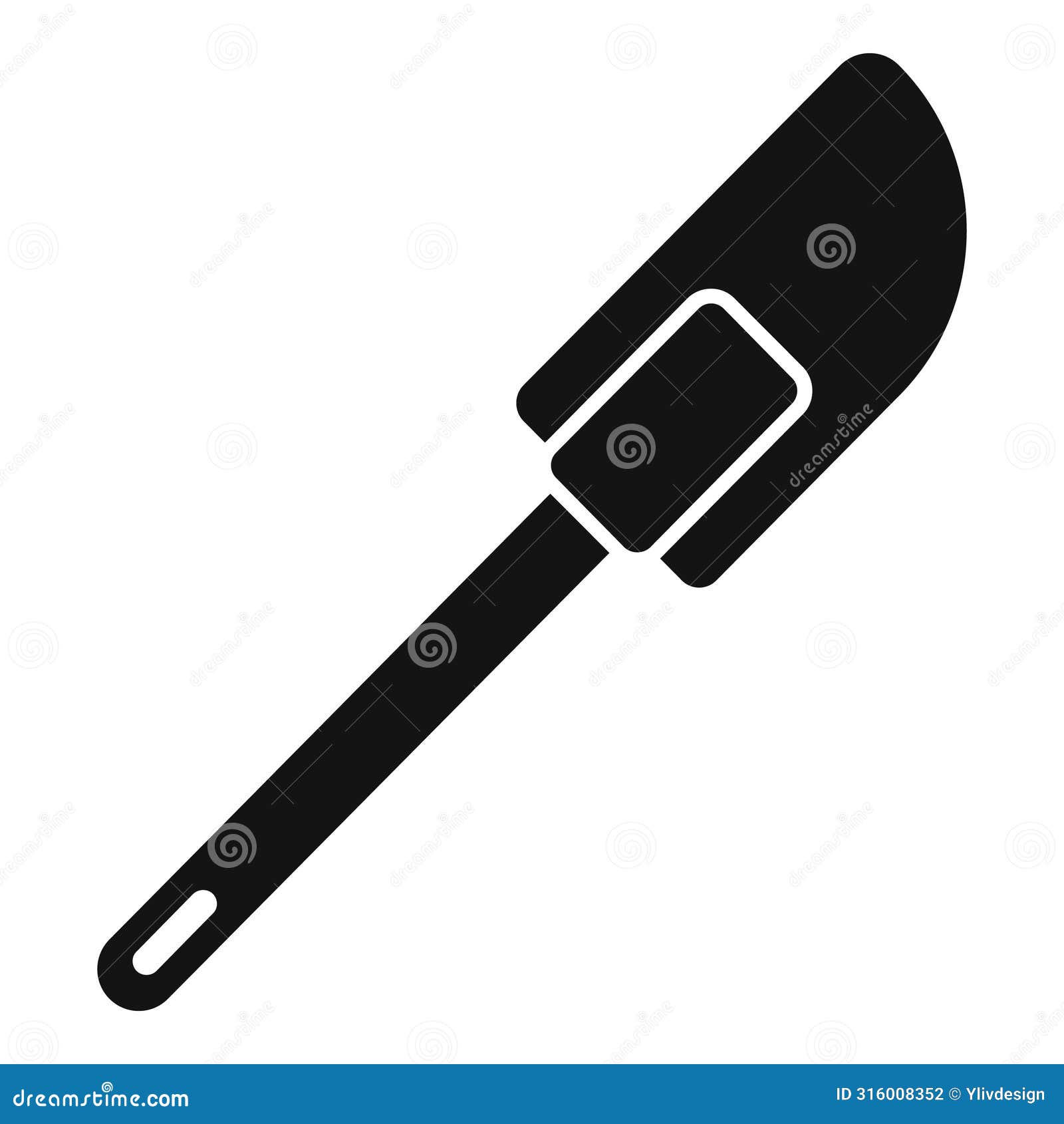 Small Handle Spatula Icon Simple Vector. Shape Element Stock Vector ...