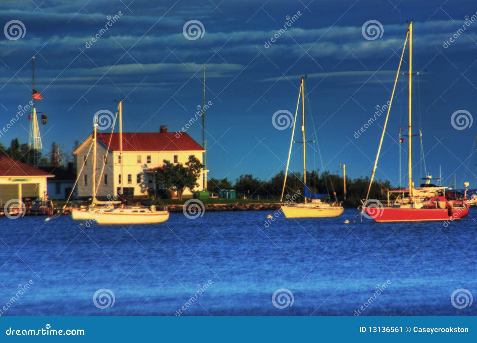 Small Harbor stock image. Image of natural, city, blue - 13136561