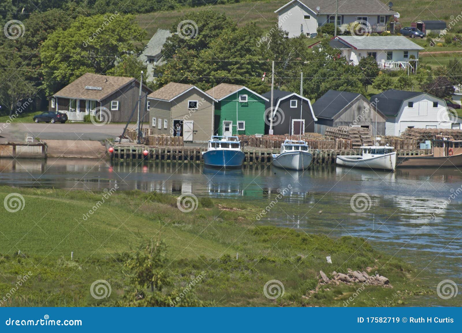 Small Harbor stock image. Image of wharfs, boats, ripples - 17582719