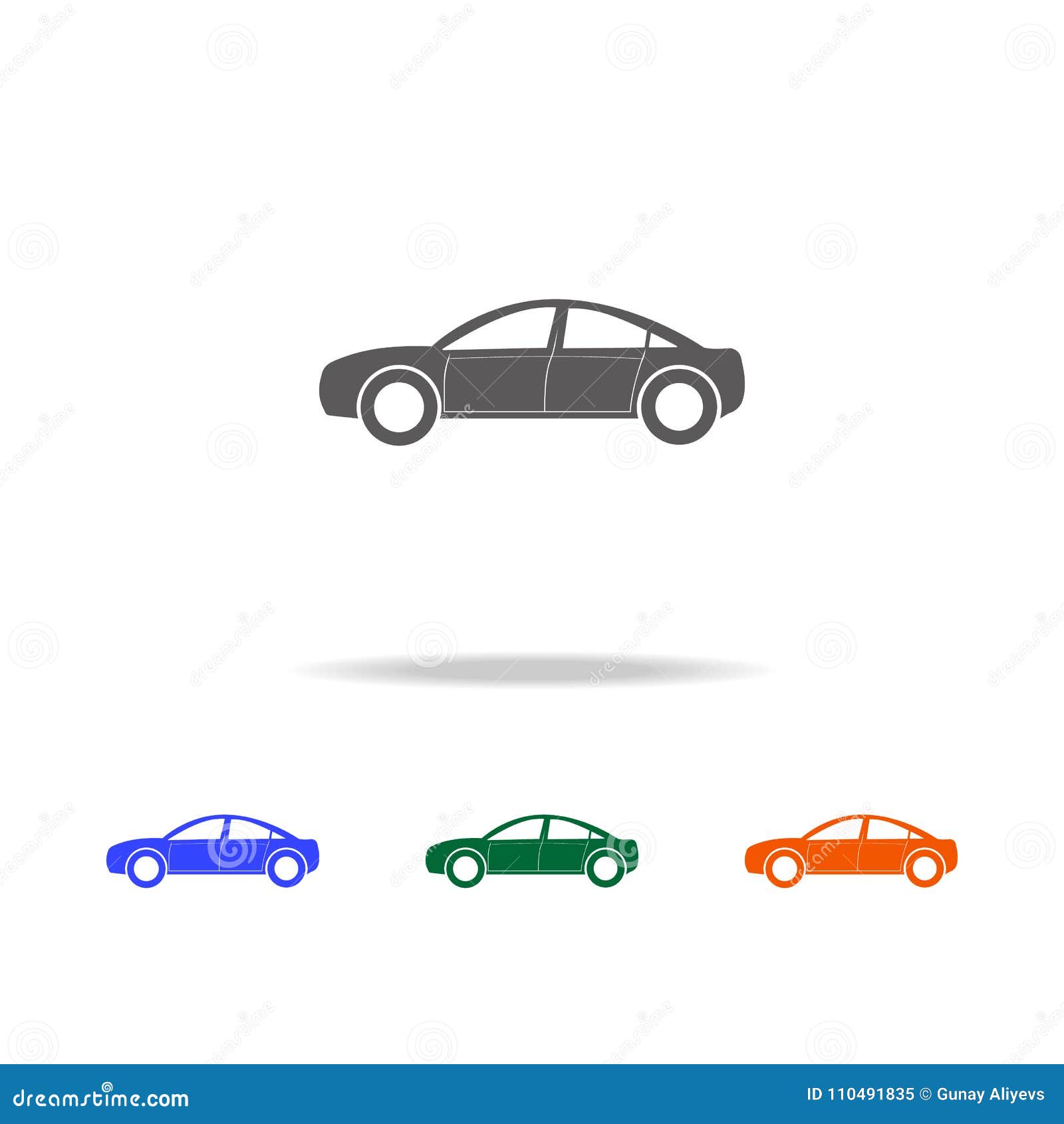 Small Hatchback Icon. Types of Cars Elements in Multi Colored Icons for ...