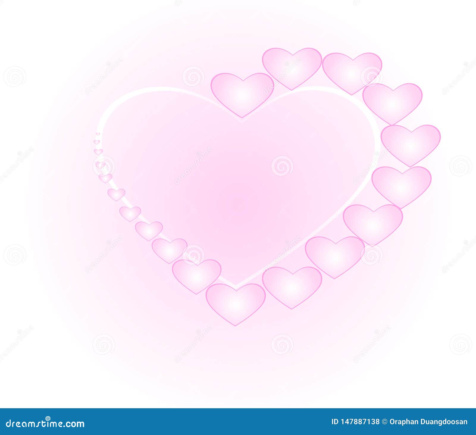 Small Heart Shape, Arranged Together into a Big Heart Shape Stock ...