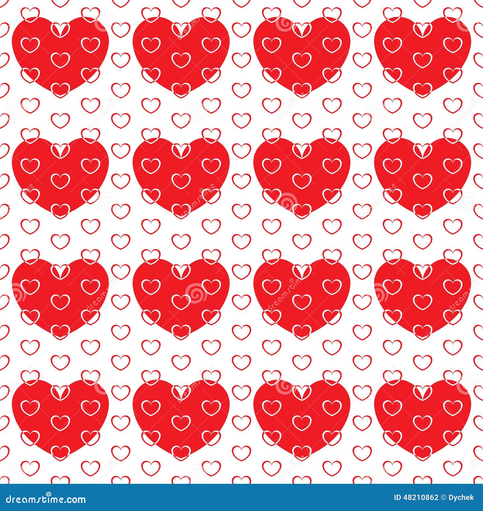 Small Hearts in Large Heart. Stock Vector - Illustration of postcard ...