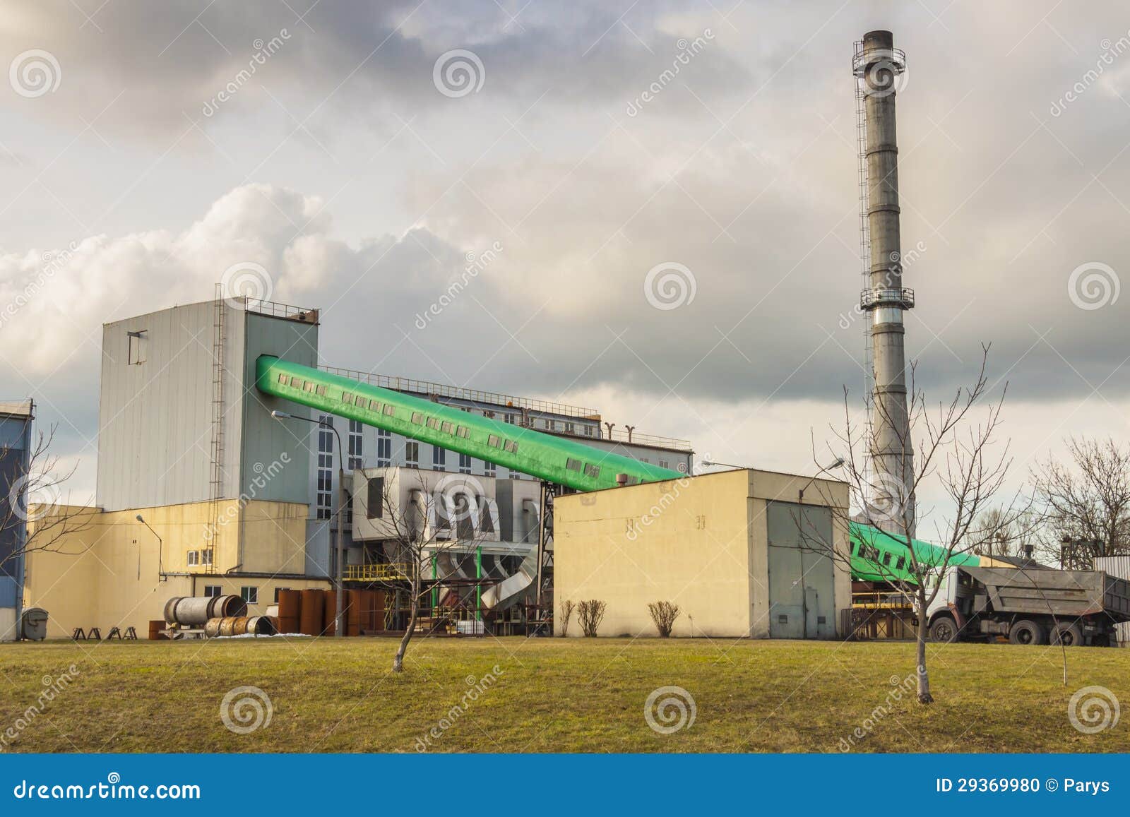 Small Heating Plant in Poland. Stock Photo - Image of manufactory ...